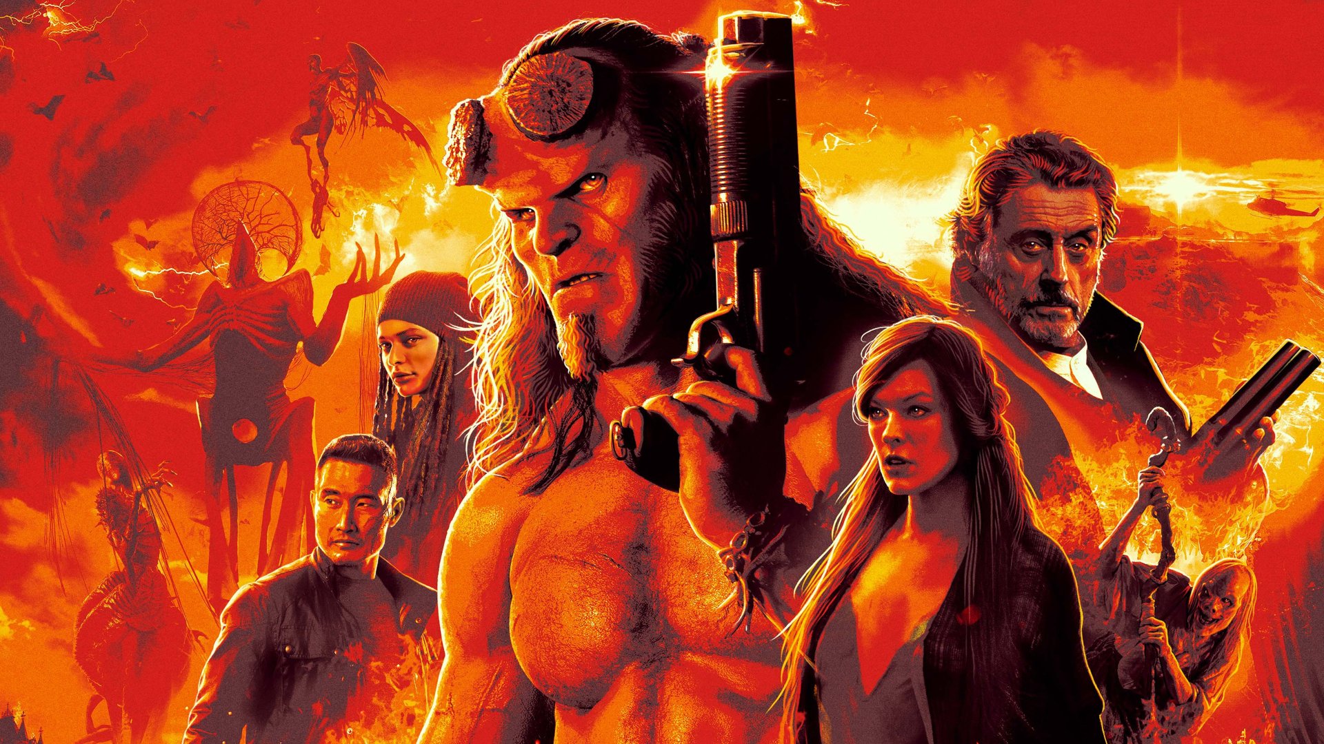 Download Ian McShane David Harbour Milla Jovovich Movie Hellboy (2019 ...