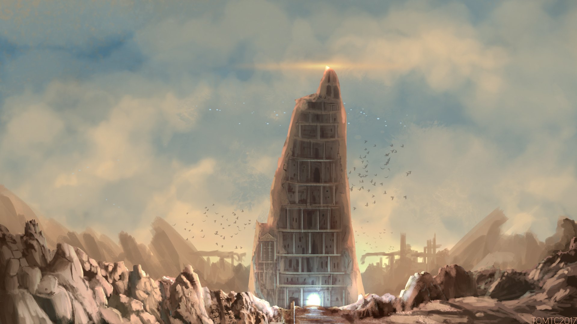 Download Fantasy Building HD Wallpaper by Tommy Chandra