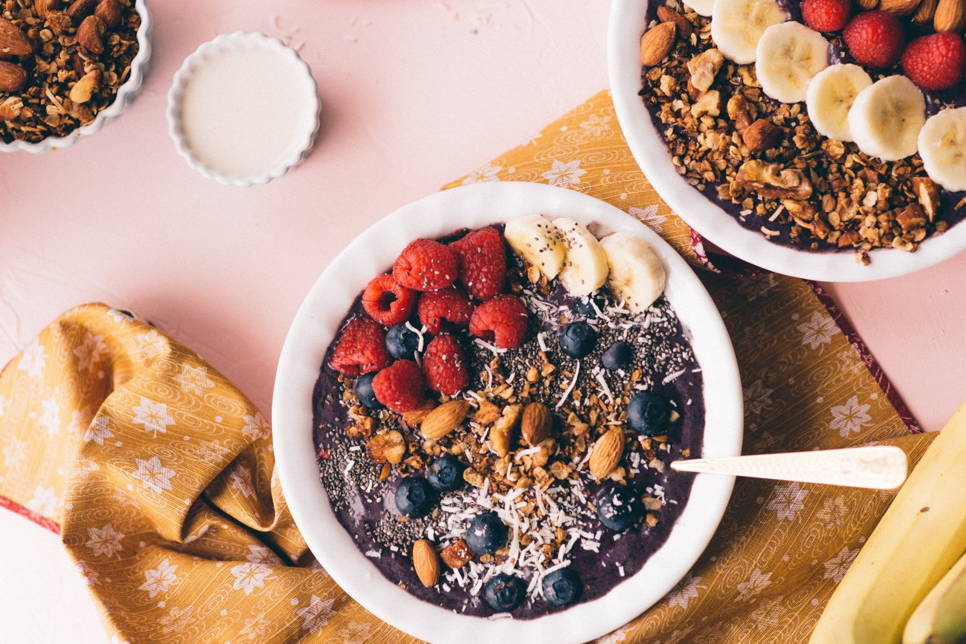 Download Muesli Blueberry Raspberry Still Life Food Breakfast 4k Ultra ...