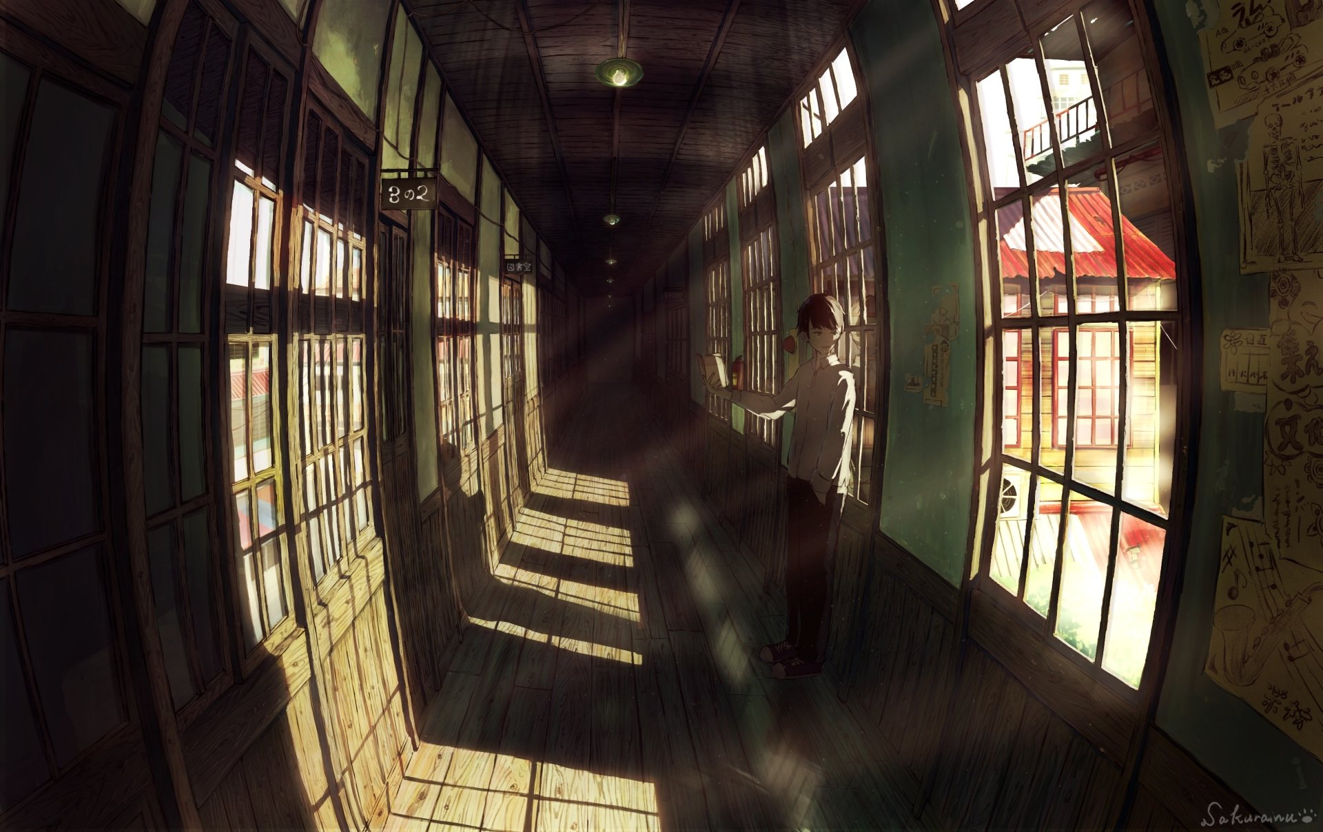 HD Anime Alley: Original Room Escape by 桜犬 | 3179x2000 | Wallpaper Abyss