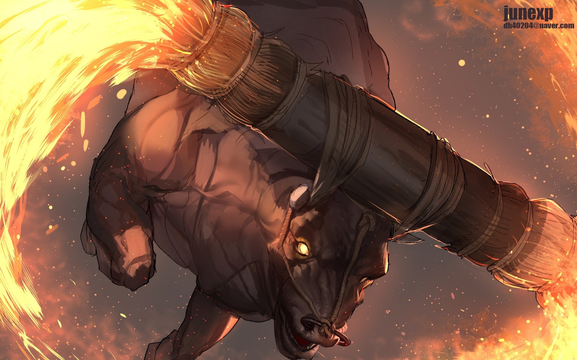 Sekiro Inferno: Fiery HD Wallpaper from Shadows Die Twice by junexp