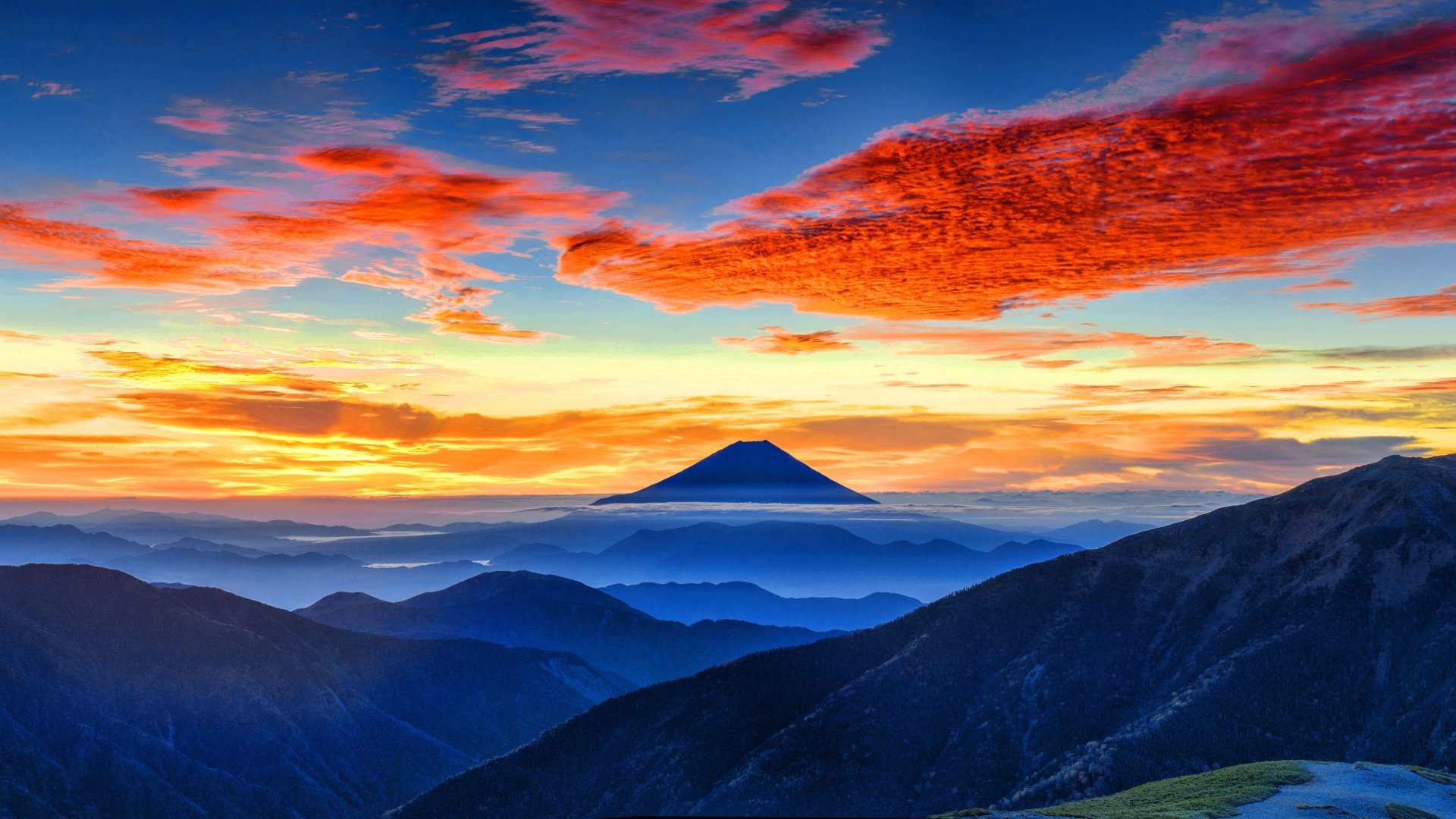 Download Horizon Mountain Sky Cloud Japan Nature Mount Fuji 4k Ultra HD ...