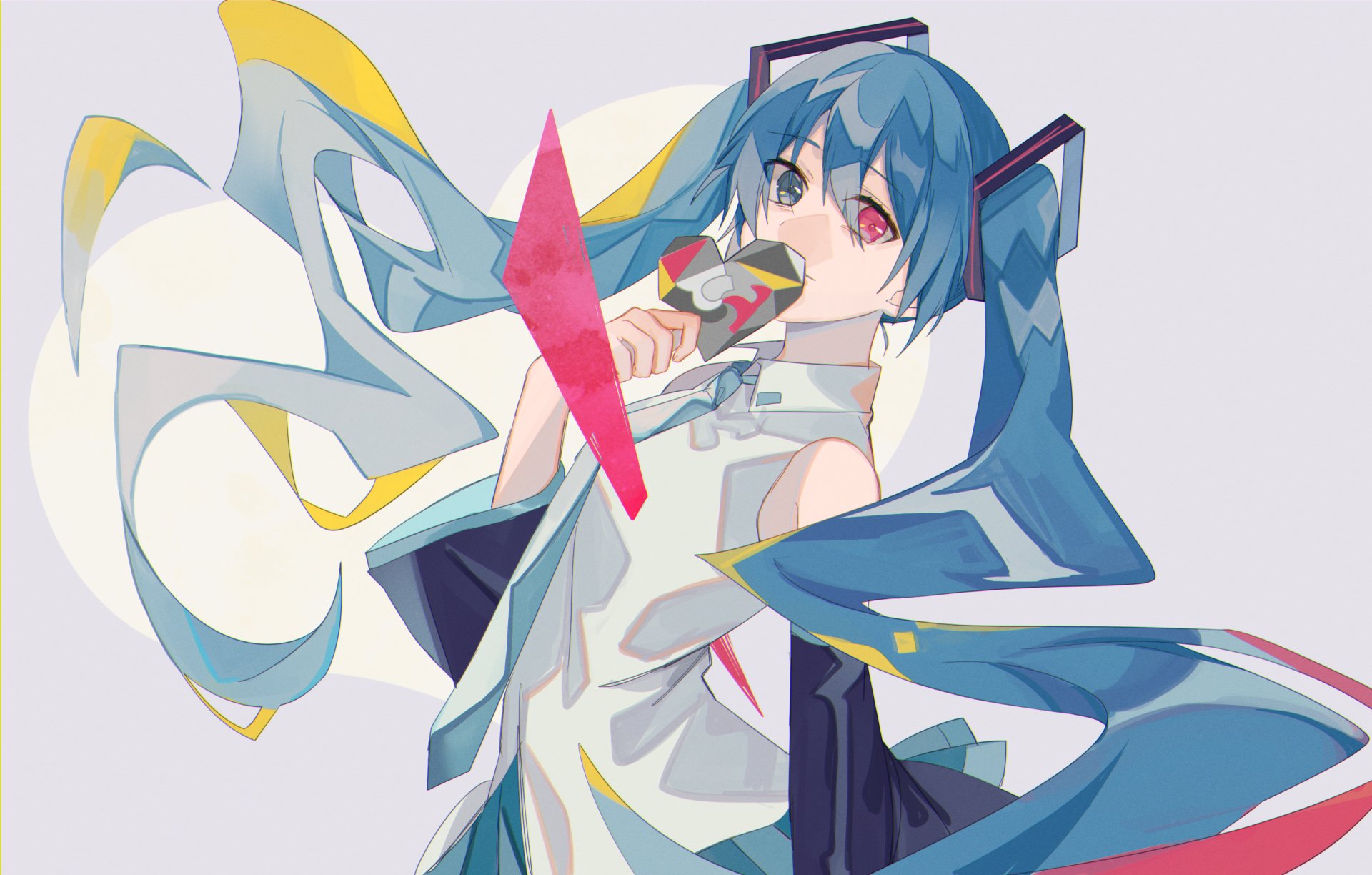Download Heterochromia Hatsune Miku Anime Vocaloid HD Wallpaper by おむたつ ...