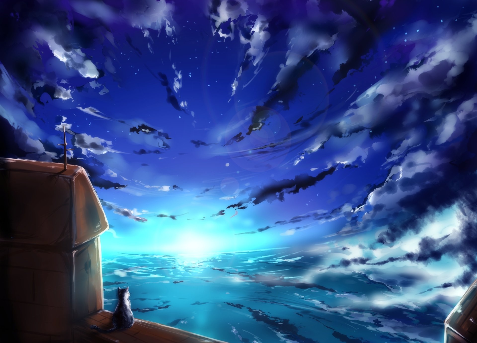 Download Sky Anime Sky Anime HD Wallpaper by Demahmw