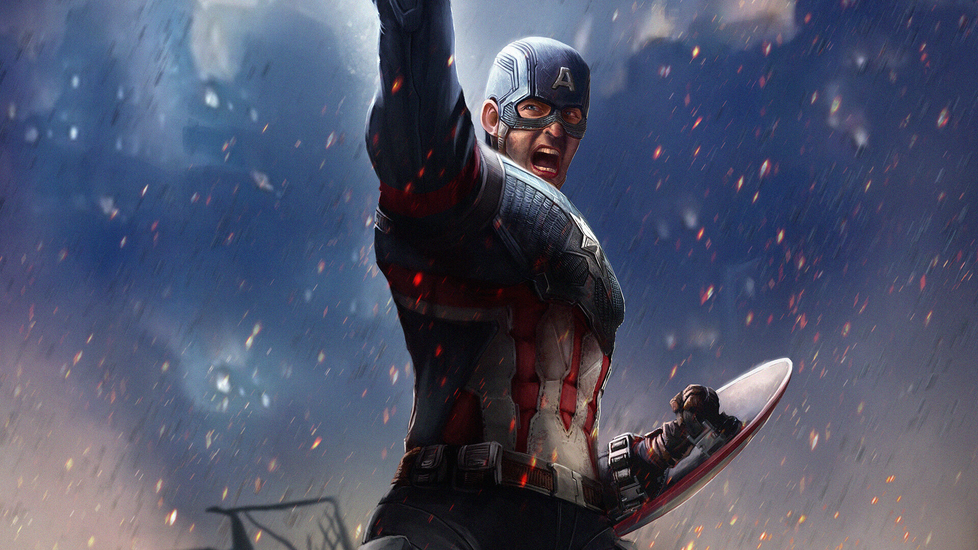 Download Comic Captain America HD Wallpaper by Jackson Caspersz