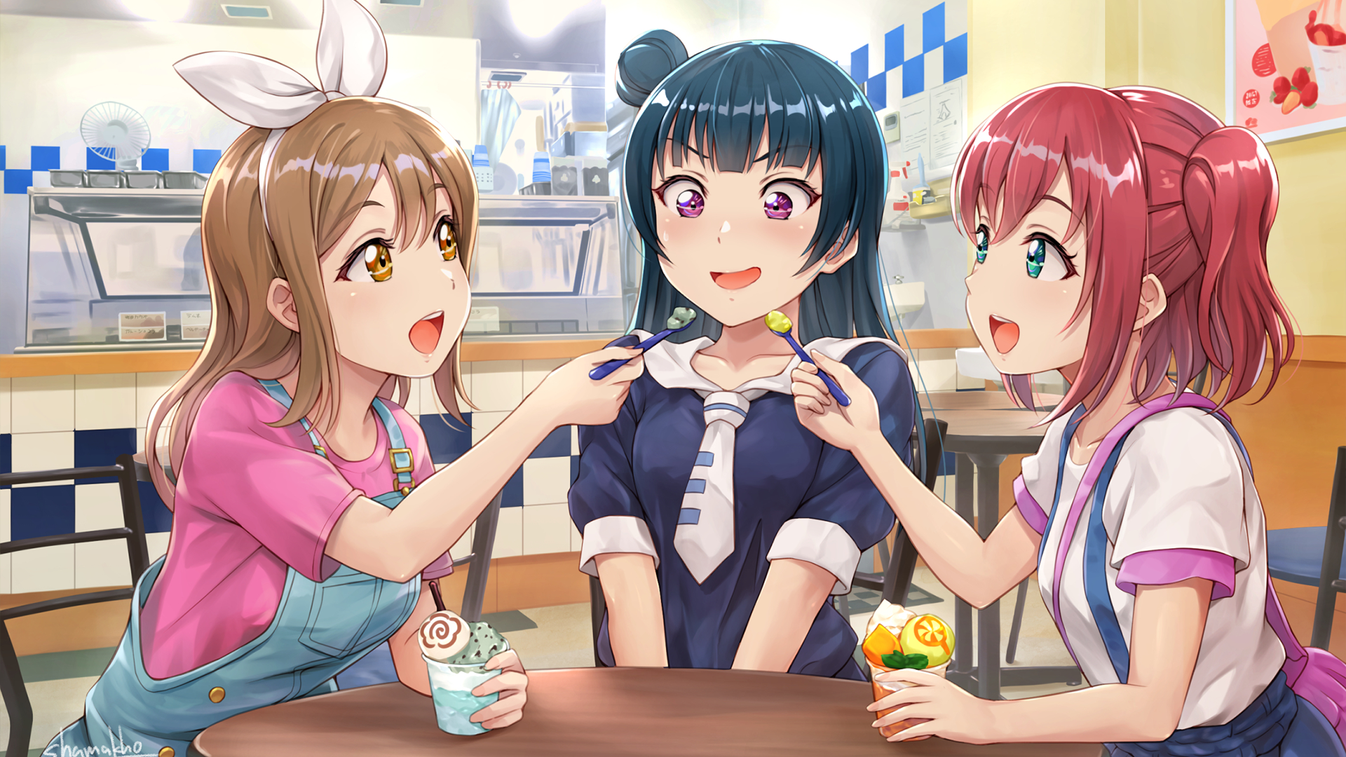 Love Live! Sunshine!! Trio Enjoying Ice Cream – Ruby, Hanamaru ...