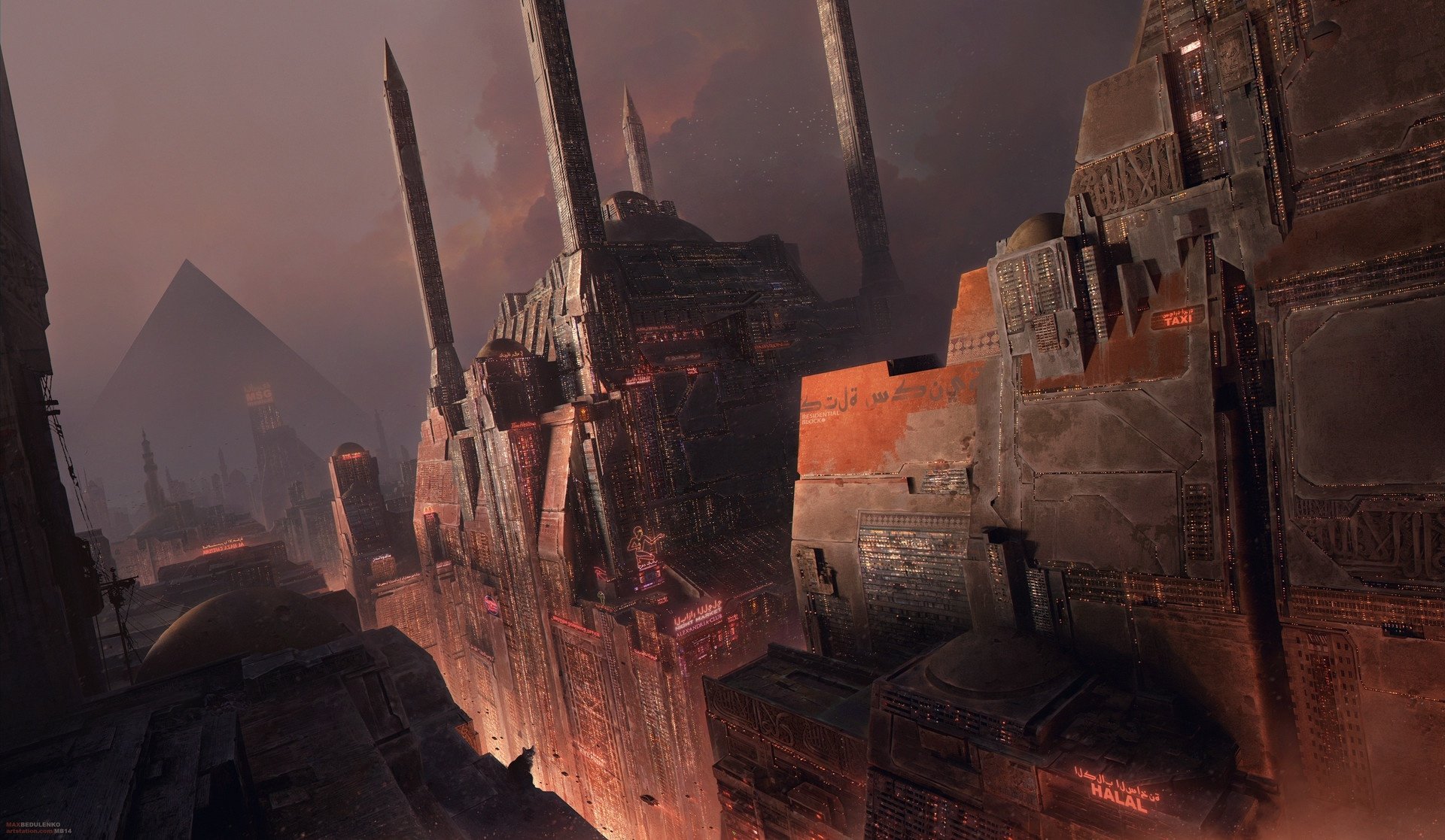 Download Building Futuristic Pyramid Sci Fi City Sci Fi City Futuristic ...