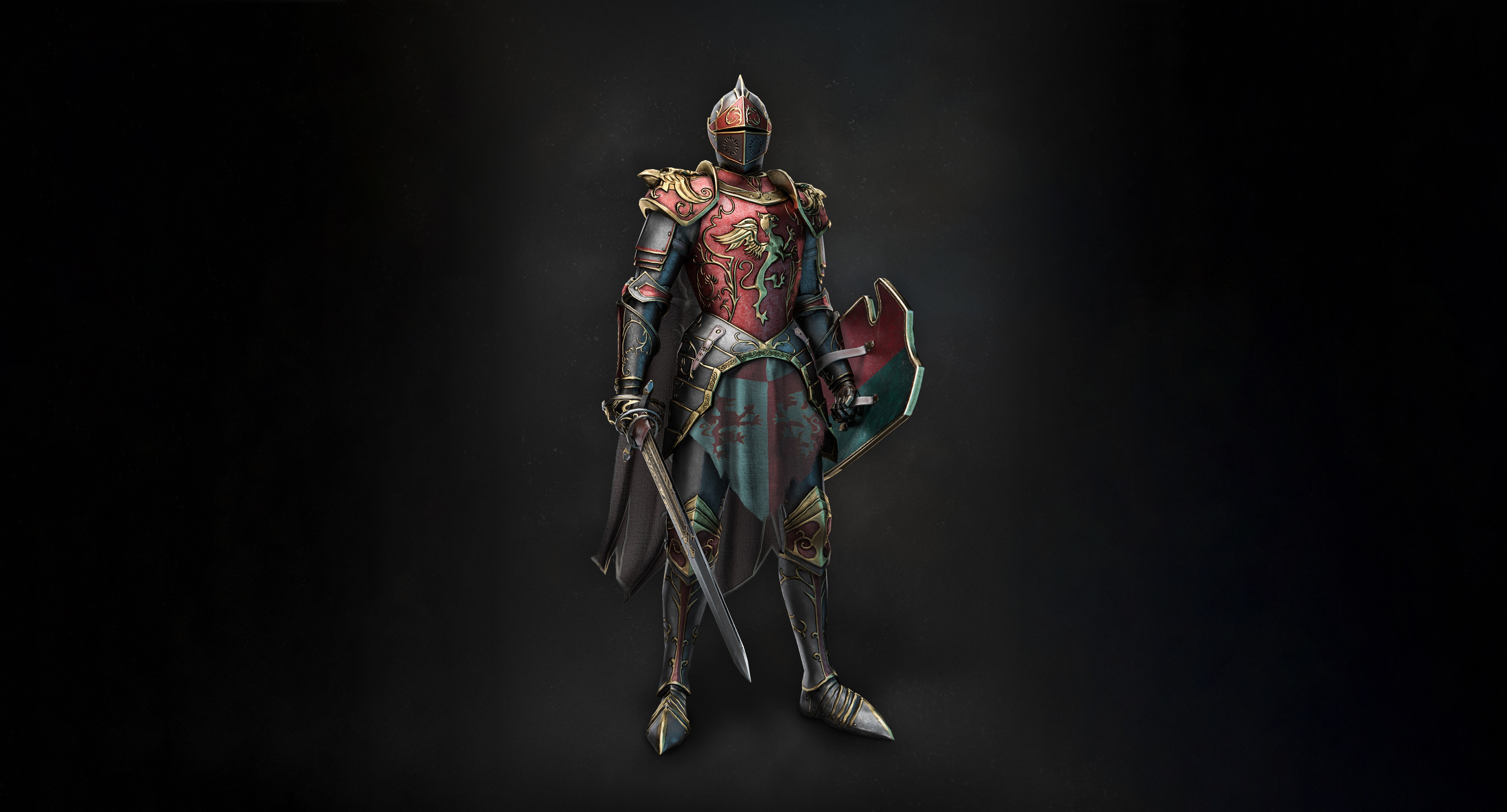 Download Shield Warrior Sword Armor Fantasy Knight Fantasy Warrior 4k ...