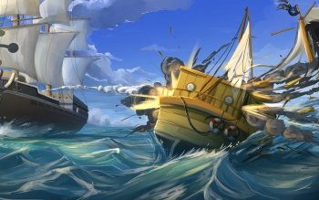 One Piece Pirate Ship Background
