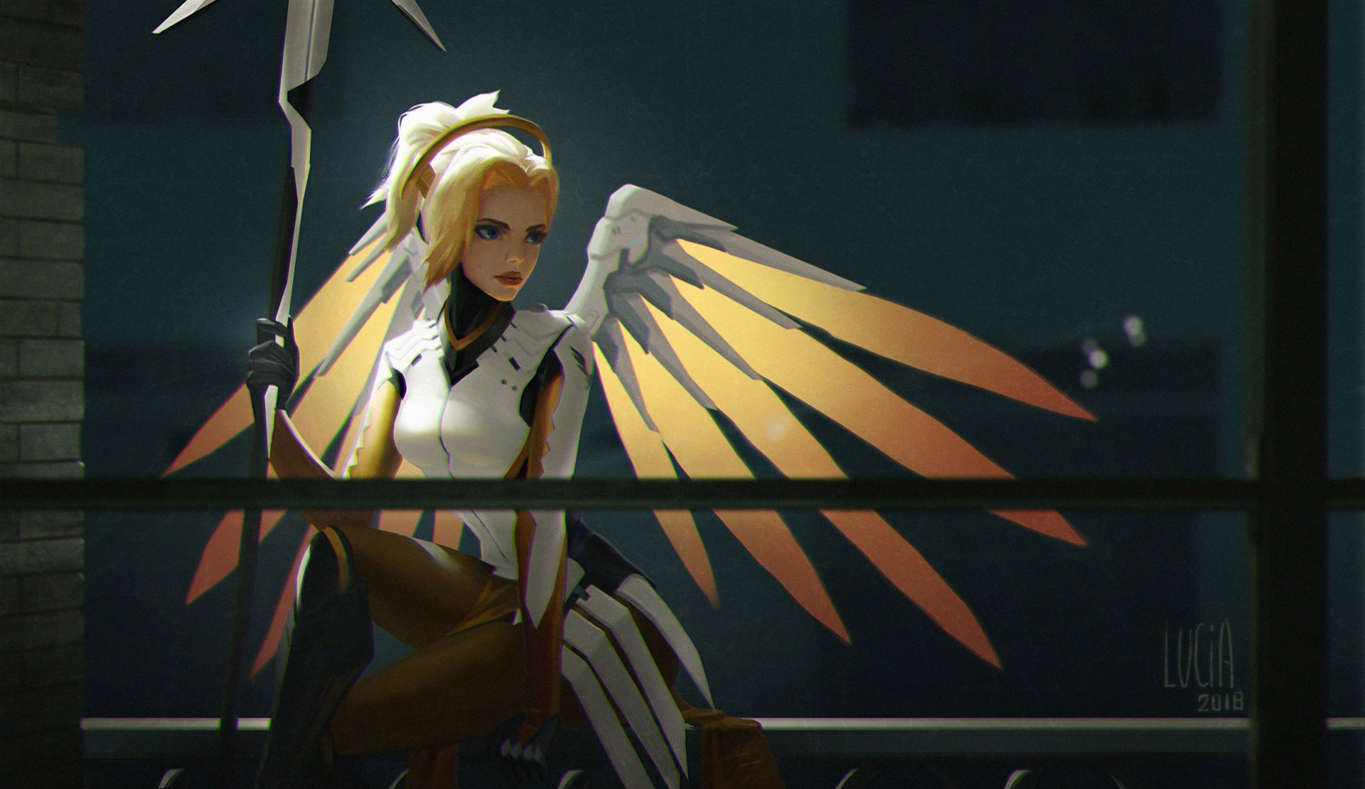 Download Blonde Mercy (Overwatch) Video Game Overwatch HD Wallpaper by ...
