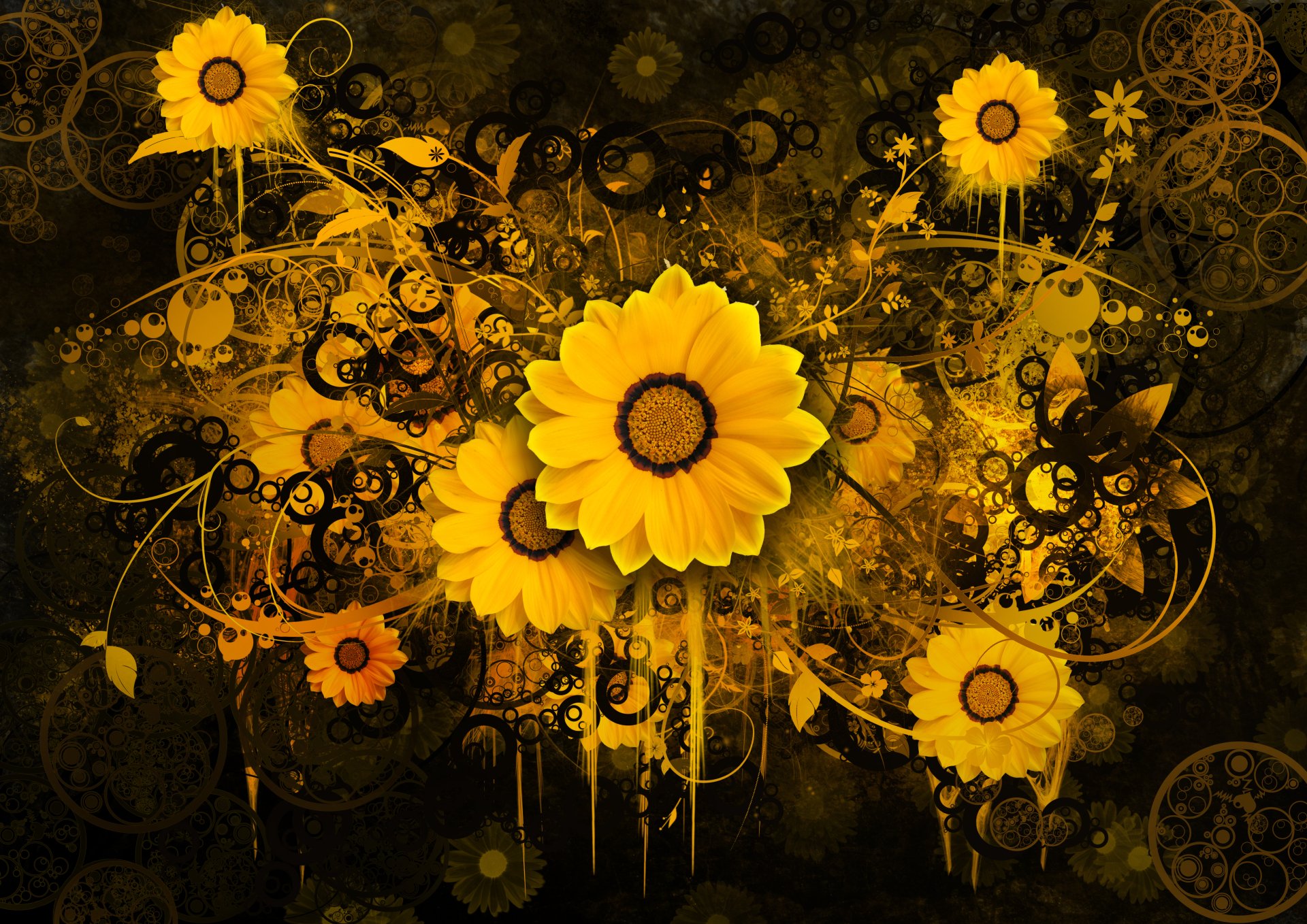 Download Daisy Yellow Flower Artistic Flower 4k Ultra HD Wallpaper ...