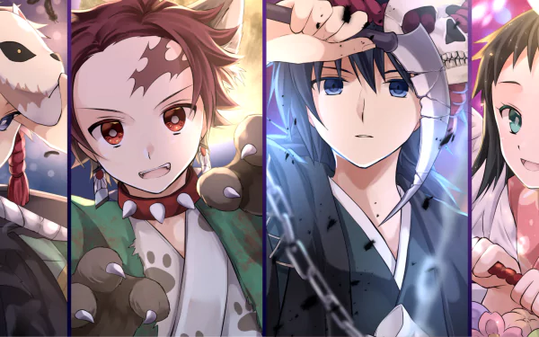 Demon Slayer Gang: HD Anime Wallpaper by コユコム