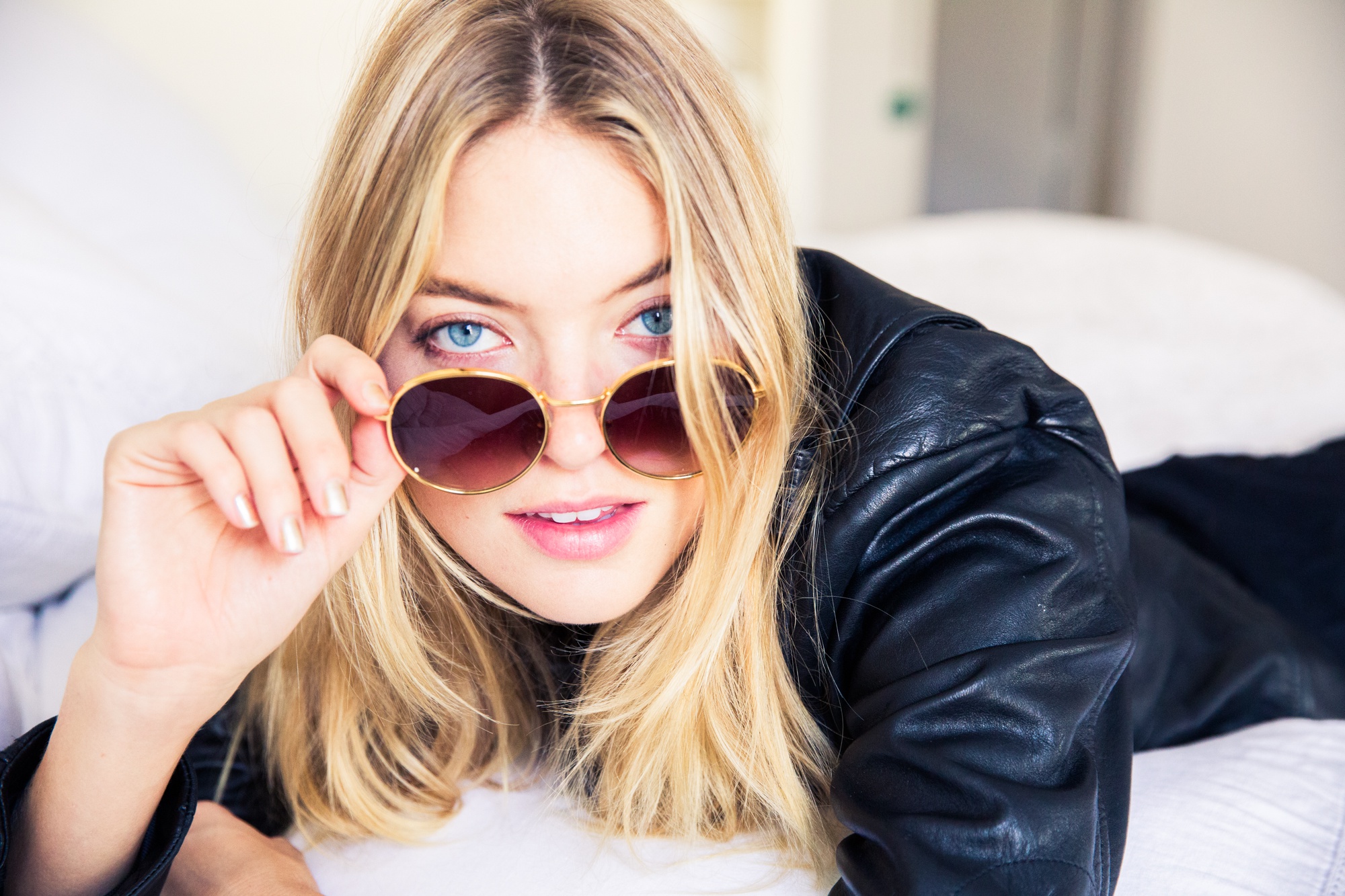 Download Blue Eyes Face Blonde Sunglasses American Model Celebrity ...