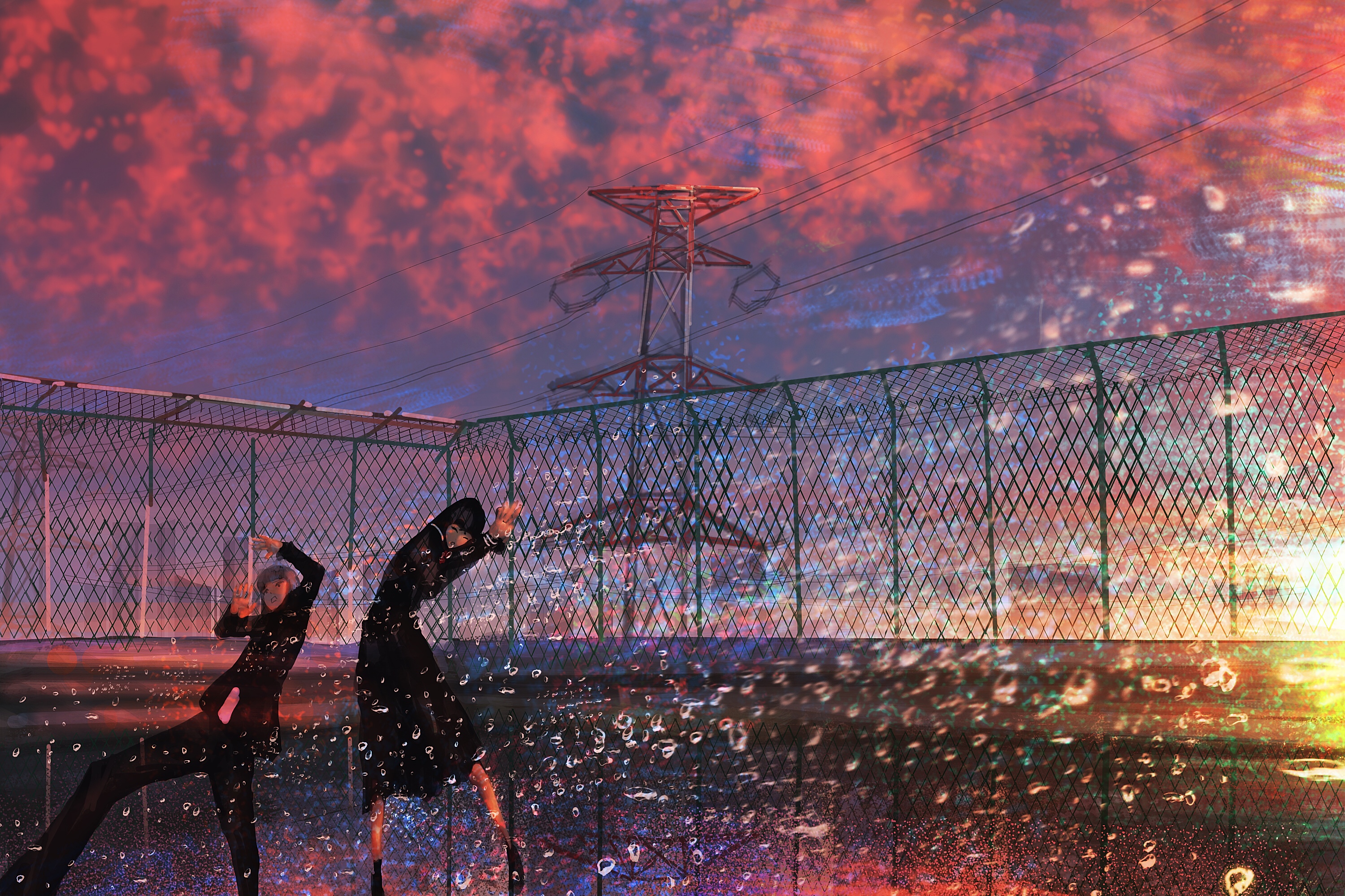 Download Water Sunset Anime Original HD Wallpaper by ナコモ