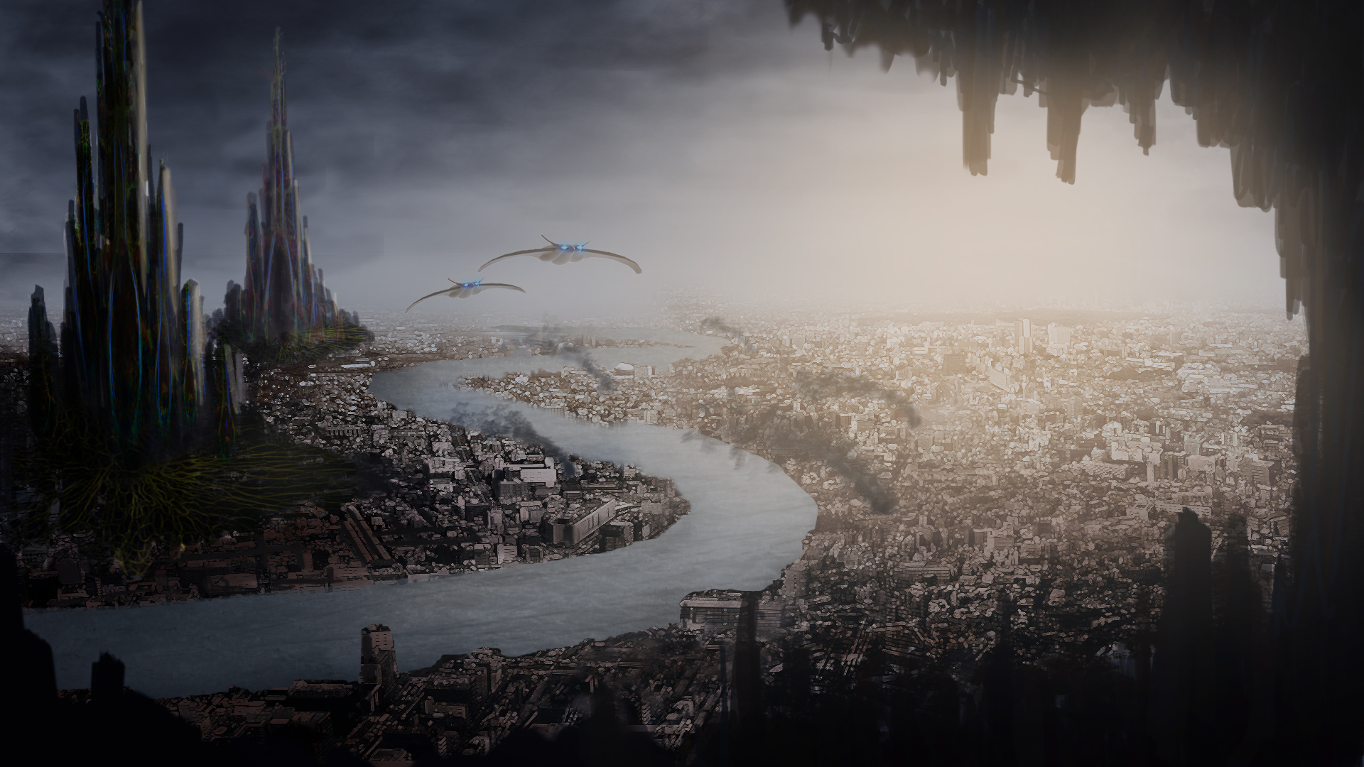 Download River Vehicle Futuristic Sci Fi City Sci Fi City Futuristic ...