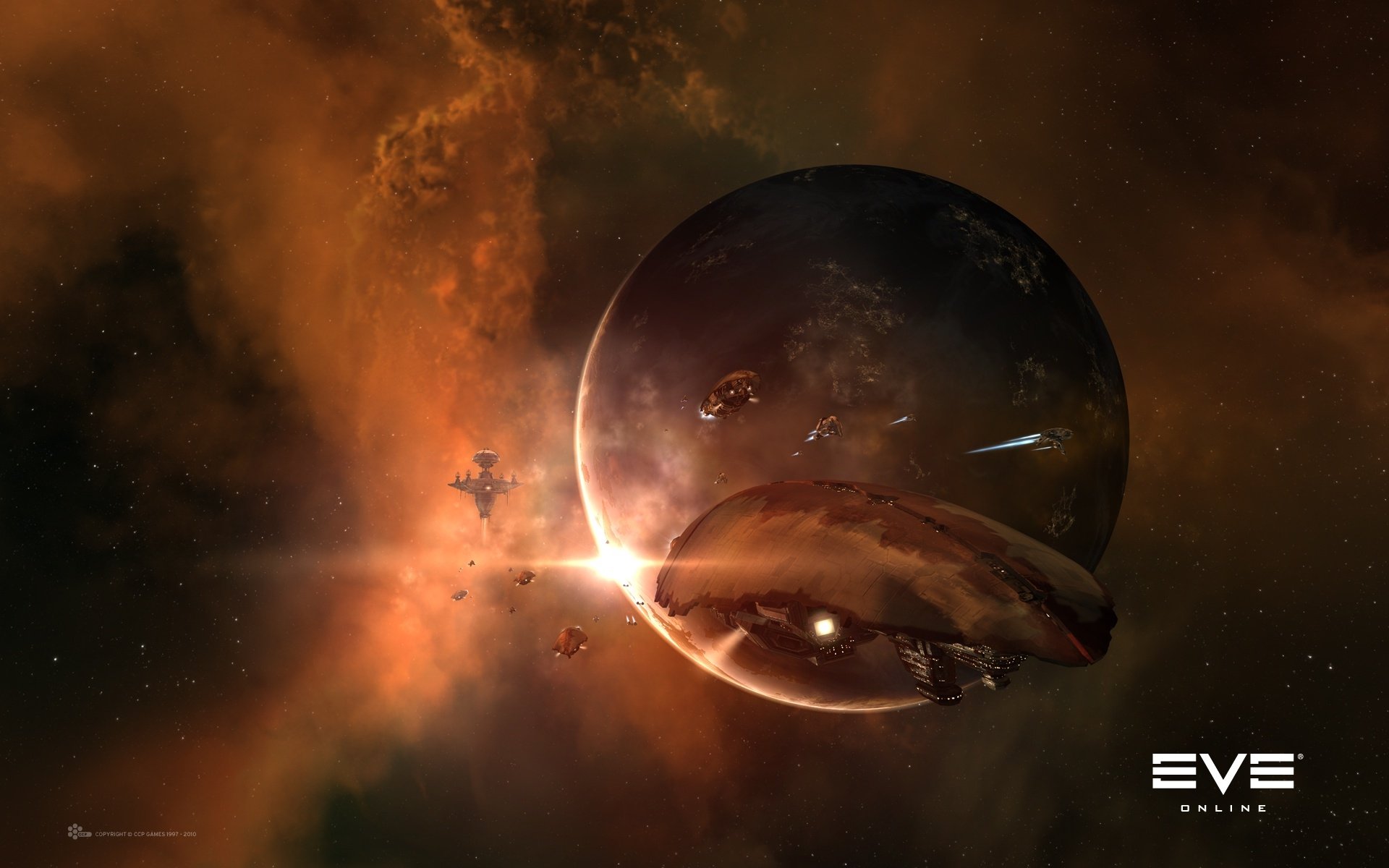 Download Planet Spaceship Space Video Game EVE Online HD Wallpaper