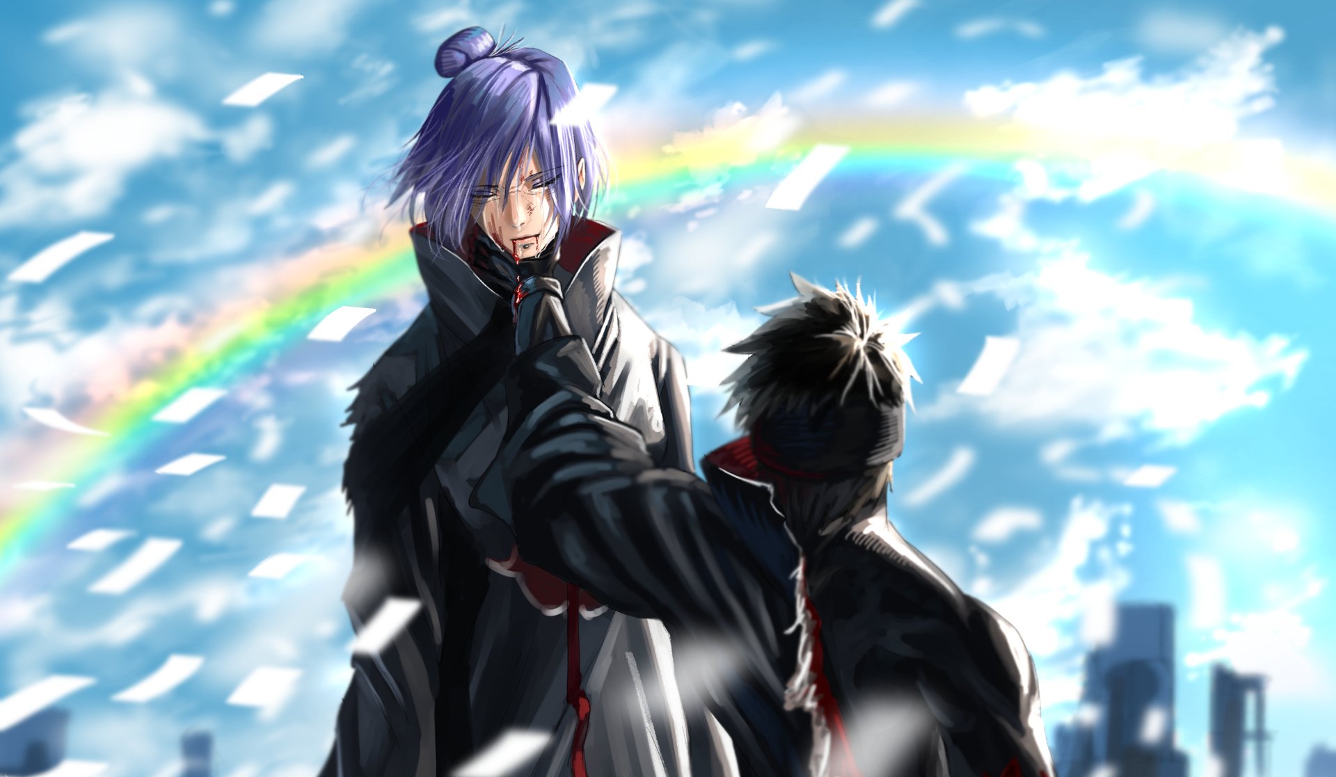 Konan & Naruto HD Anime Wallpaper – Vibrant Ninja Moment