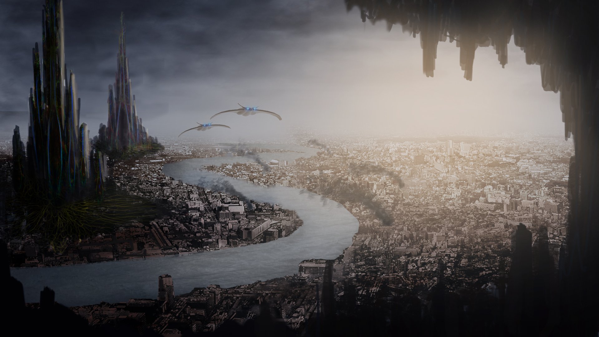 Download River Vehicle Futuristic Sci Fi City Sci Fi City Futuristic ...