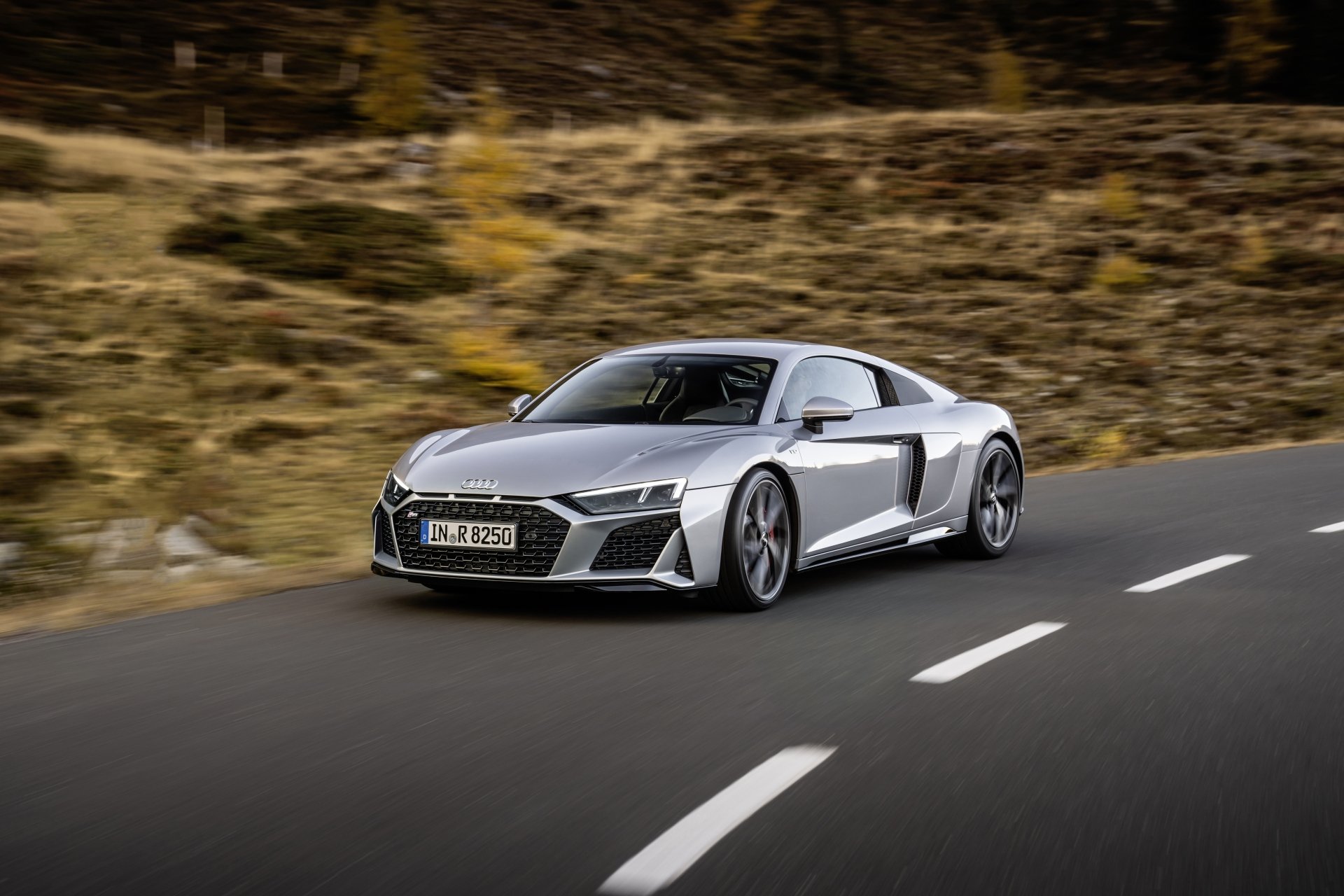 Download Silver Car Audi R8 Car Supercar Audi Vehicle Audi R8 V10 4k Ultra HD Wallpaper