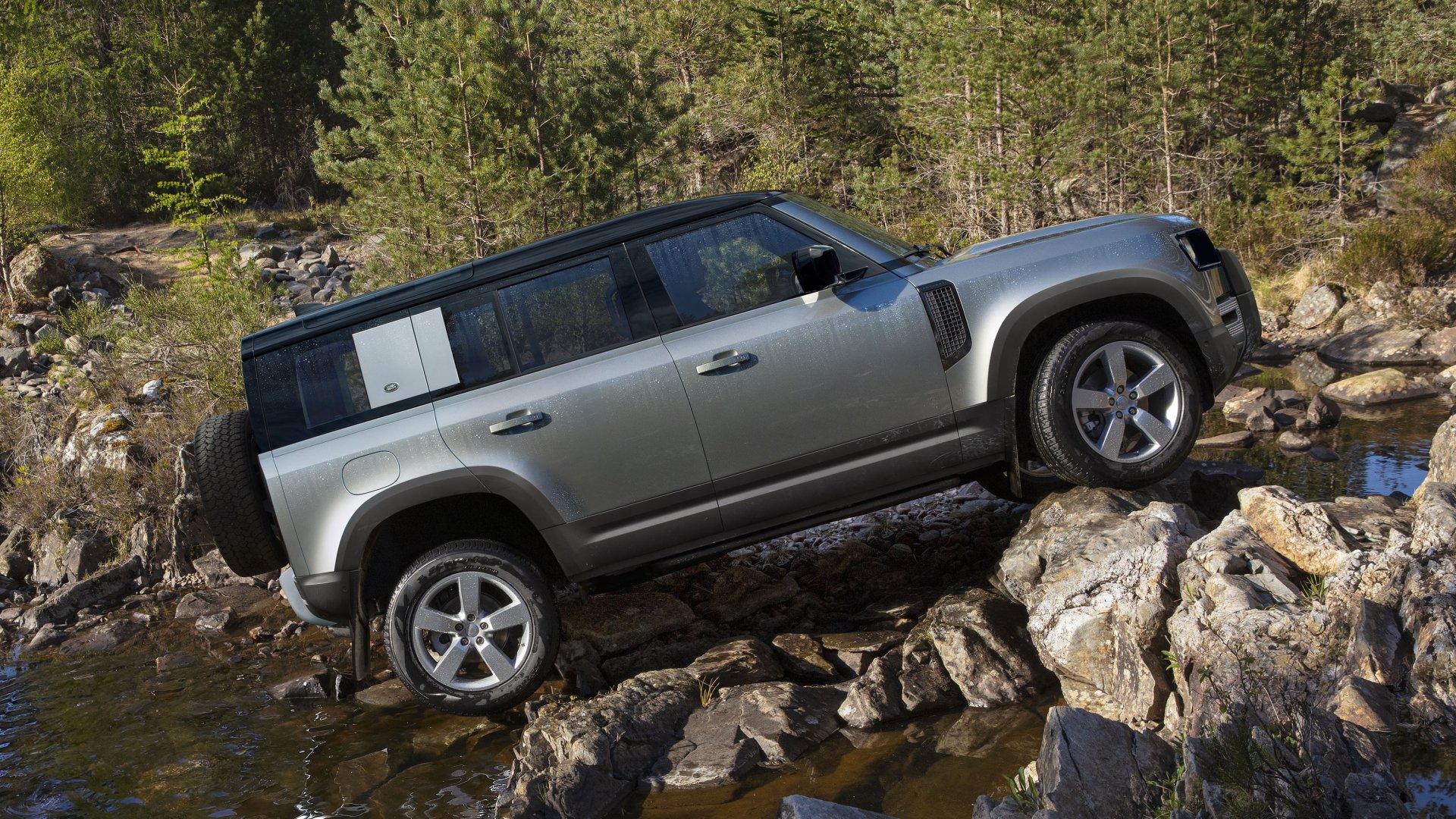 Download Silver Car SUV Car Land Rover Vehicle Land Rover Defender HD ...