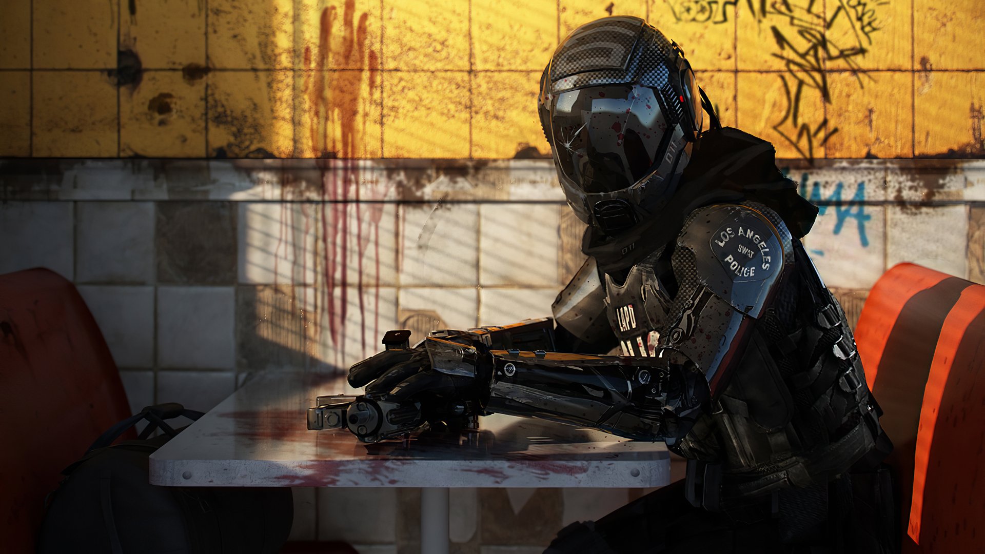 Download Futuristic Police Sci Fi Warrior 4k Ultra HD Wallpaper by ...