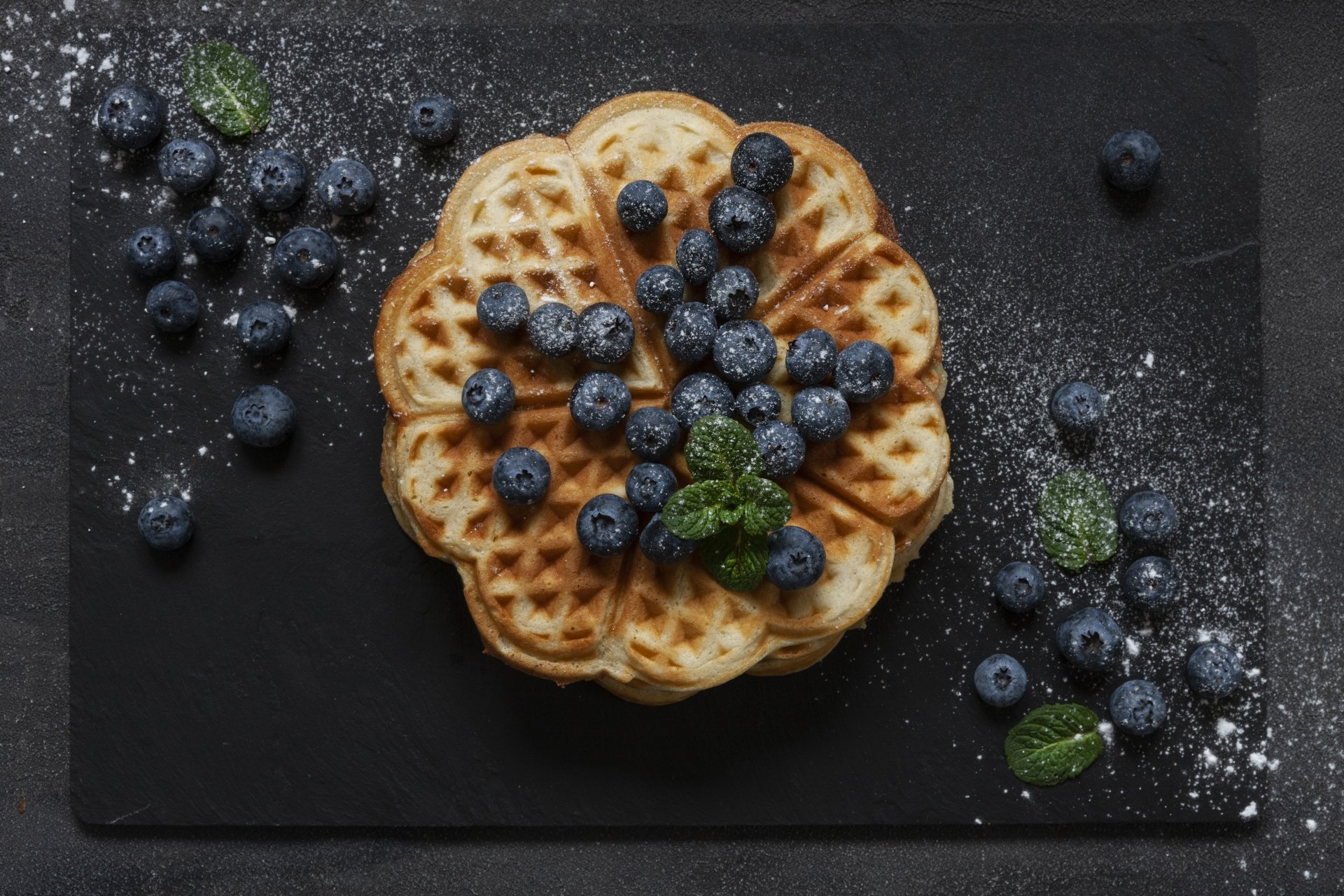 Download Fruit Still Life Blueberry Breakfast Berry Food Waffle 4k ...