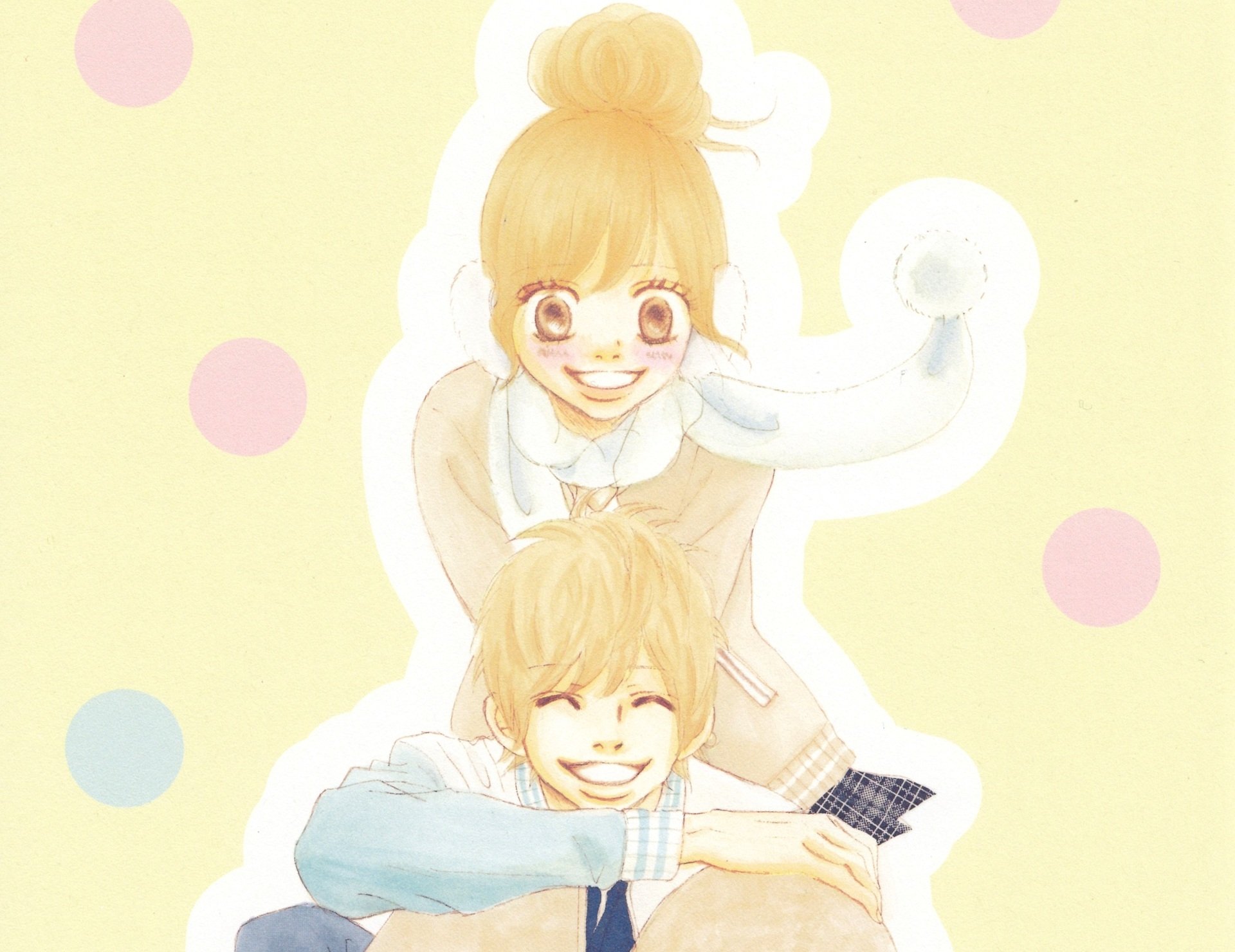 Download Nanami Takahashi Motoharu Yano Anime We Were There HD Wallpaper