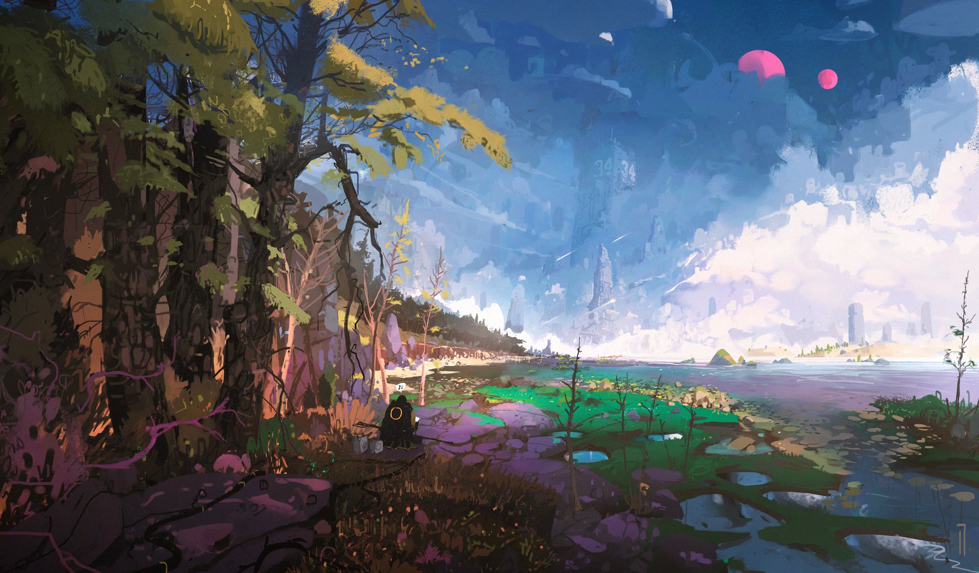 Download Sci Fi Landscape HD Wallpaper by Ismail Inceoglu