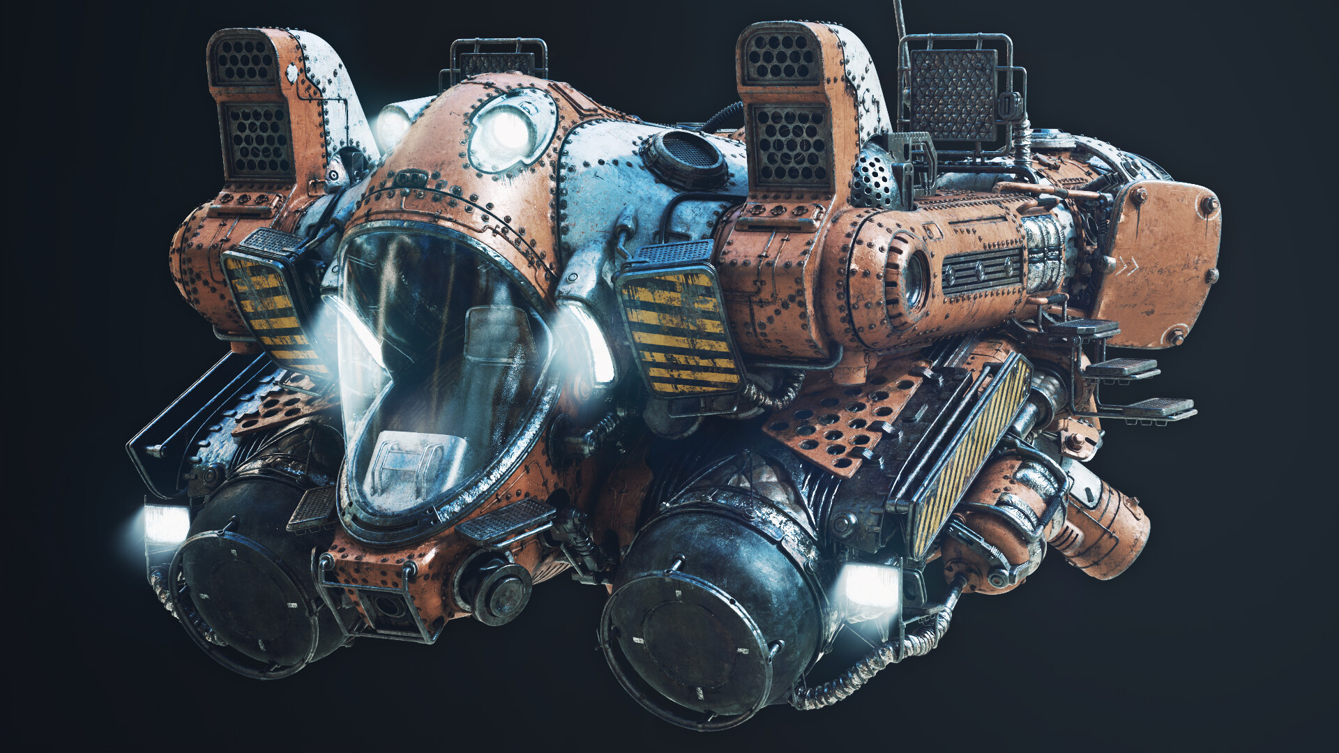 Futuristic Spaceship HD Wallpaper by Lennard Claussen