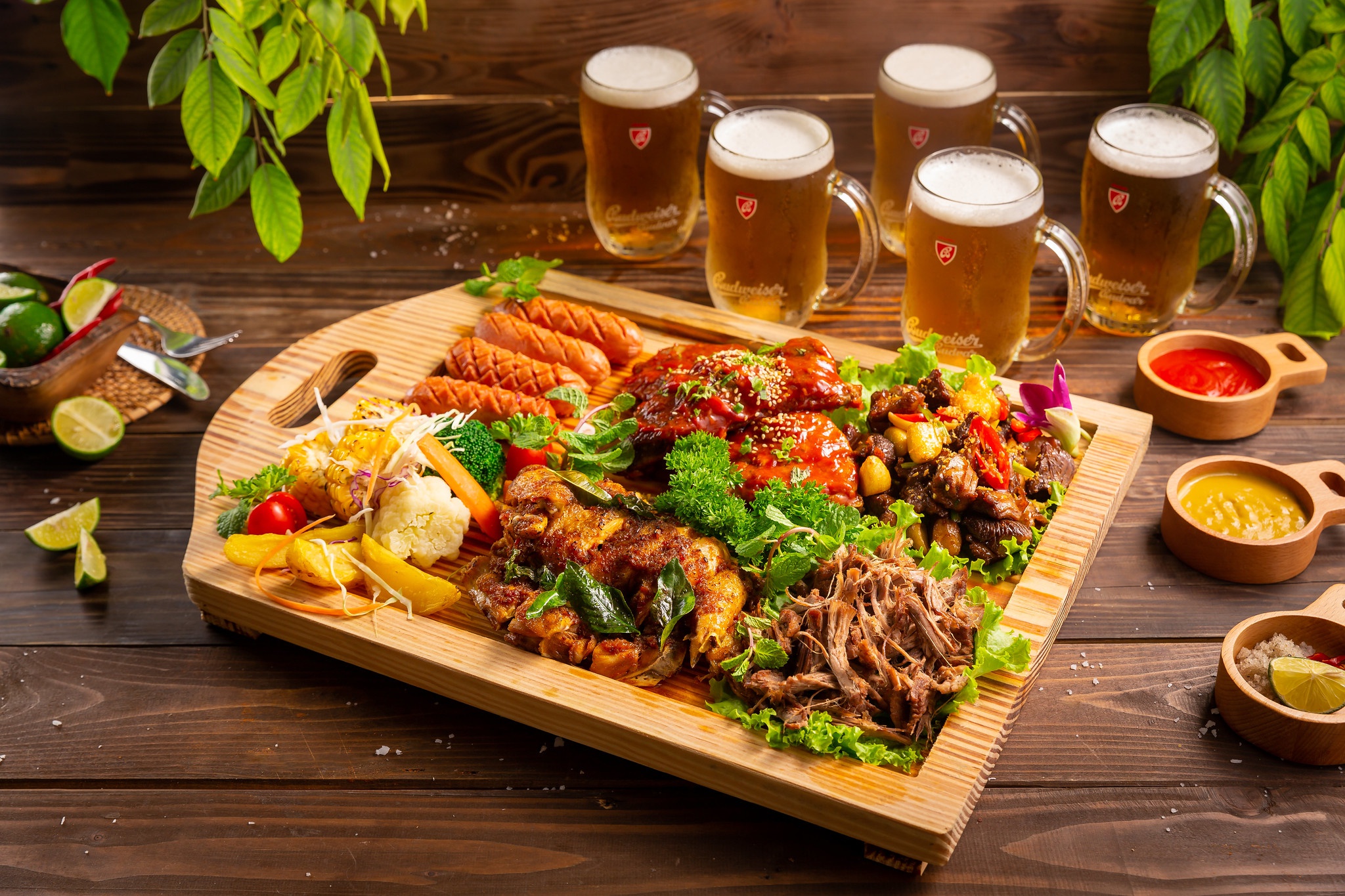 Download Alcohol Drink Meat Beer Sausage Food Still Life HD Wallpaper