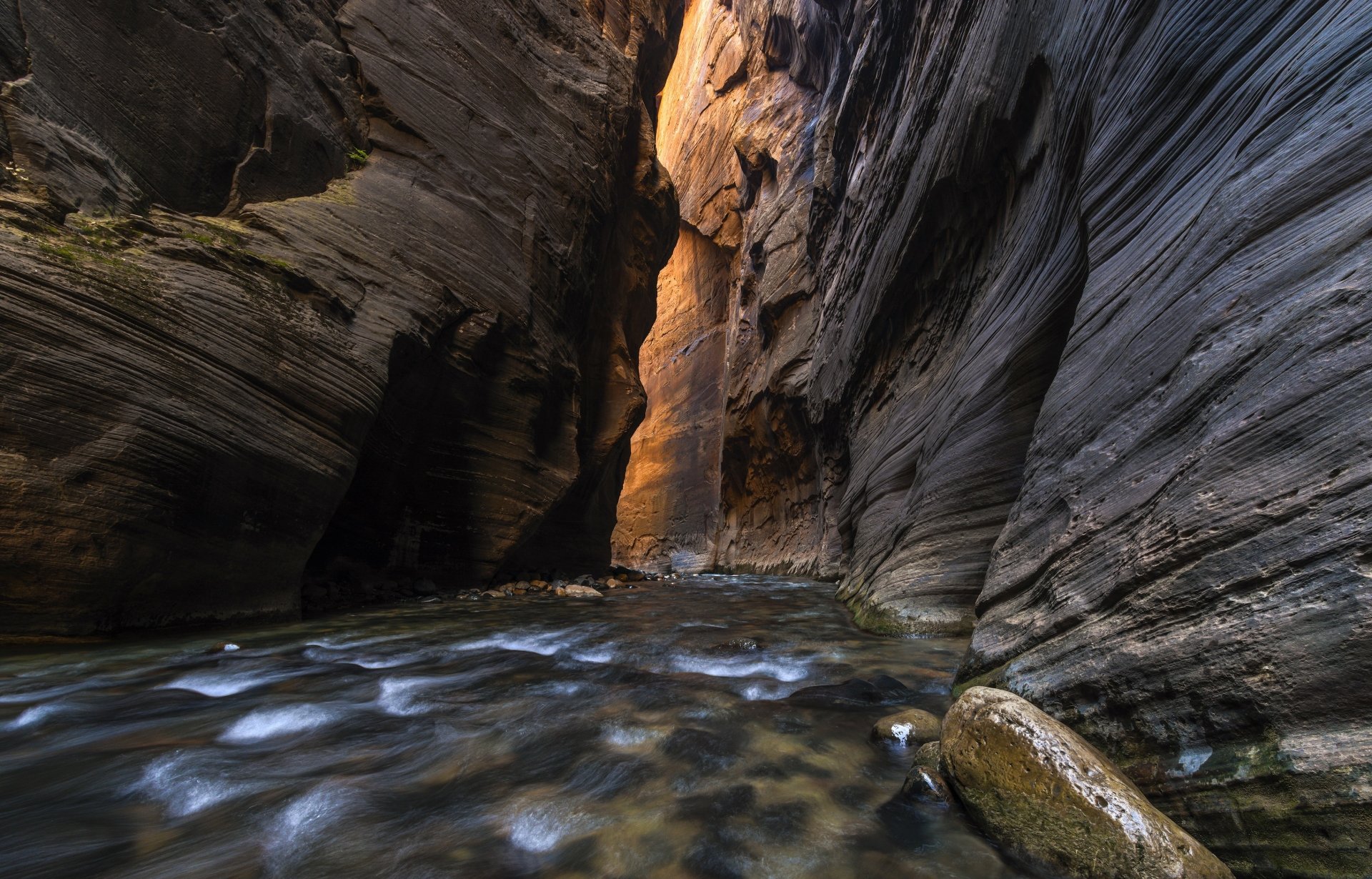 Download Cliff River Nature Canyon HD Wallpaper