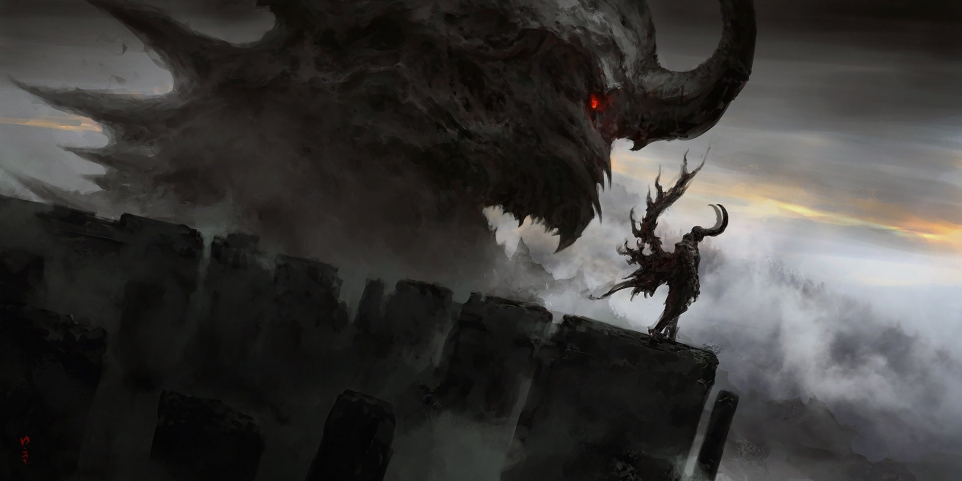 Download Fantasy Demon HD Wallpaper by Chris Cold