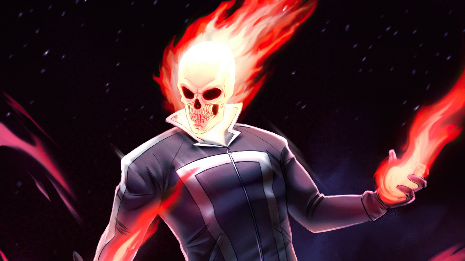 Download Skull Comic Ghost Rider HD Wallpaper by 2DSwirl
