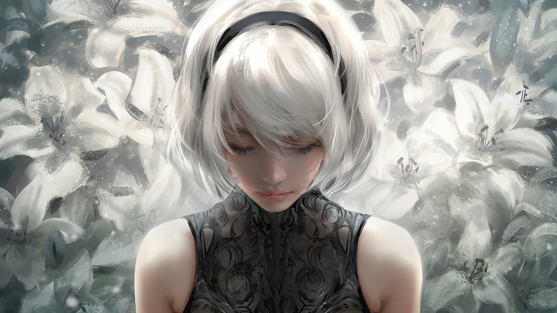 YoRHa No.2 Type B – Stunning HD Wallpaper from NieR: Automata by NIXEU
