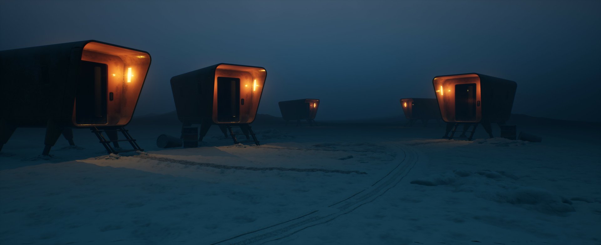 Download Path Snow Fog Artistic Winter HD Wallpaper by Dan Field