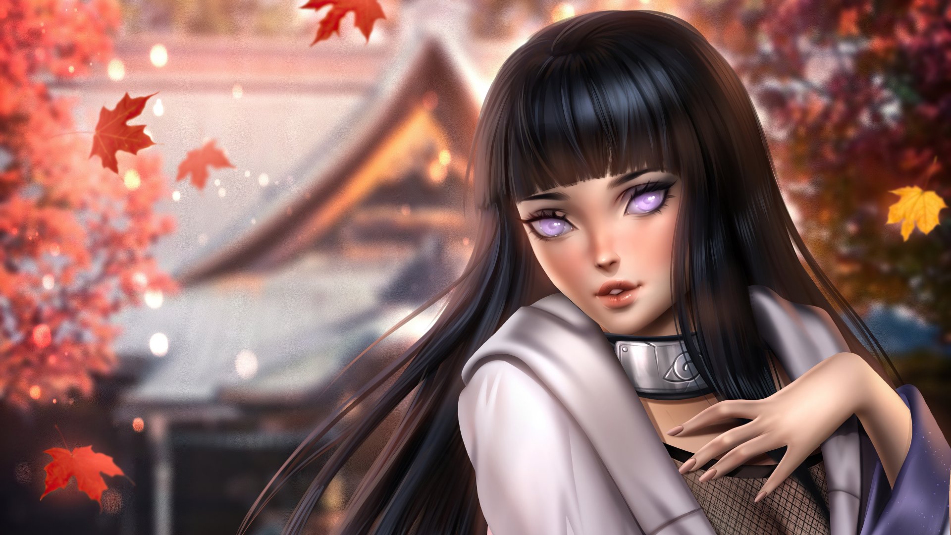 Hinata Hyuga 4K Ultra HD Anime Wallpaper - Black Hair & Purple Eyes by ...