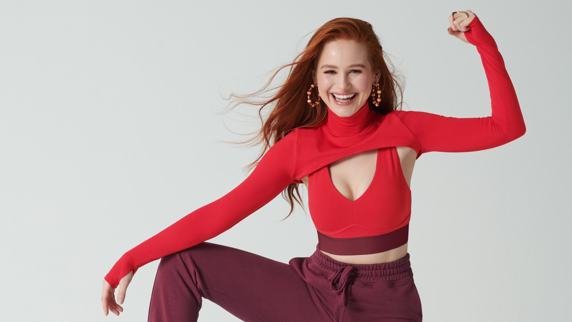 Radiant Redhead Smile: Madelaine Petsch in Stunning 4K Ultra HD Wallpaper