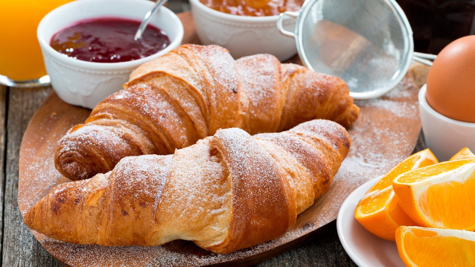 Download Breakfast Viennoiserie Food Croissant HD Wallpaper
