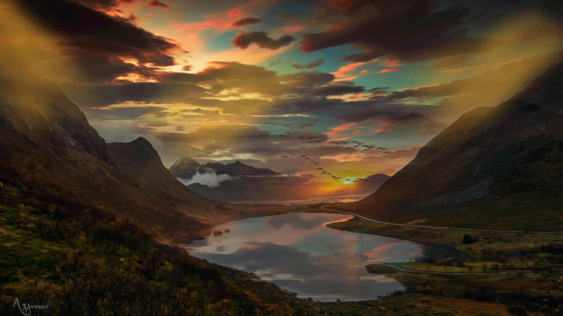 Artistic Landscape HD Wallpaper