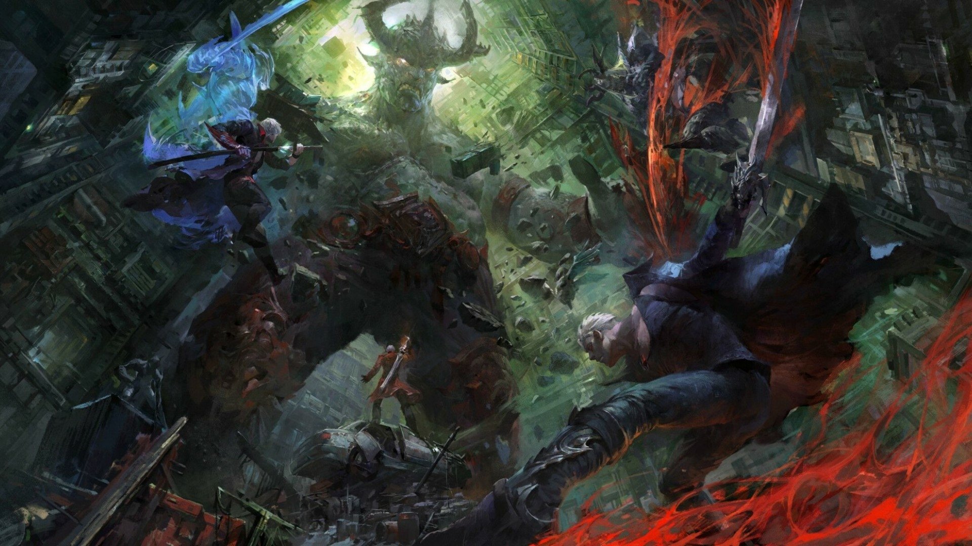 Dante Unleashed: Epic Devil May Cry HD Wallpaper Action by San TEZ