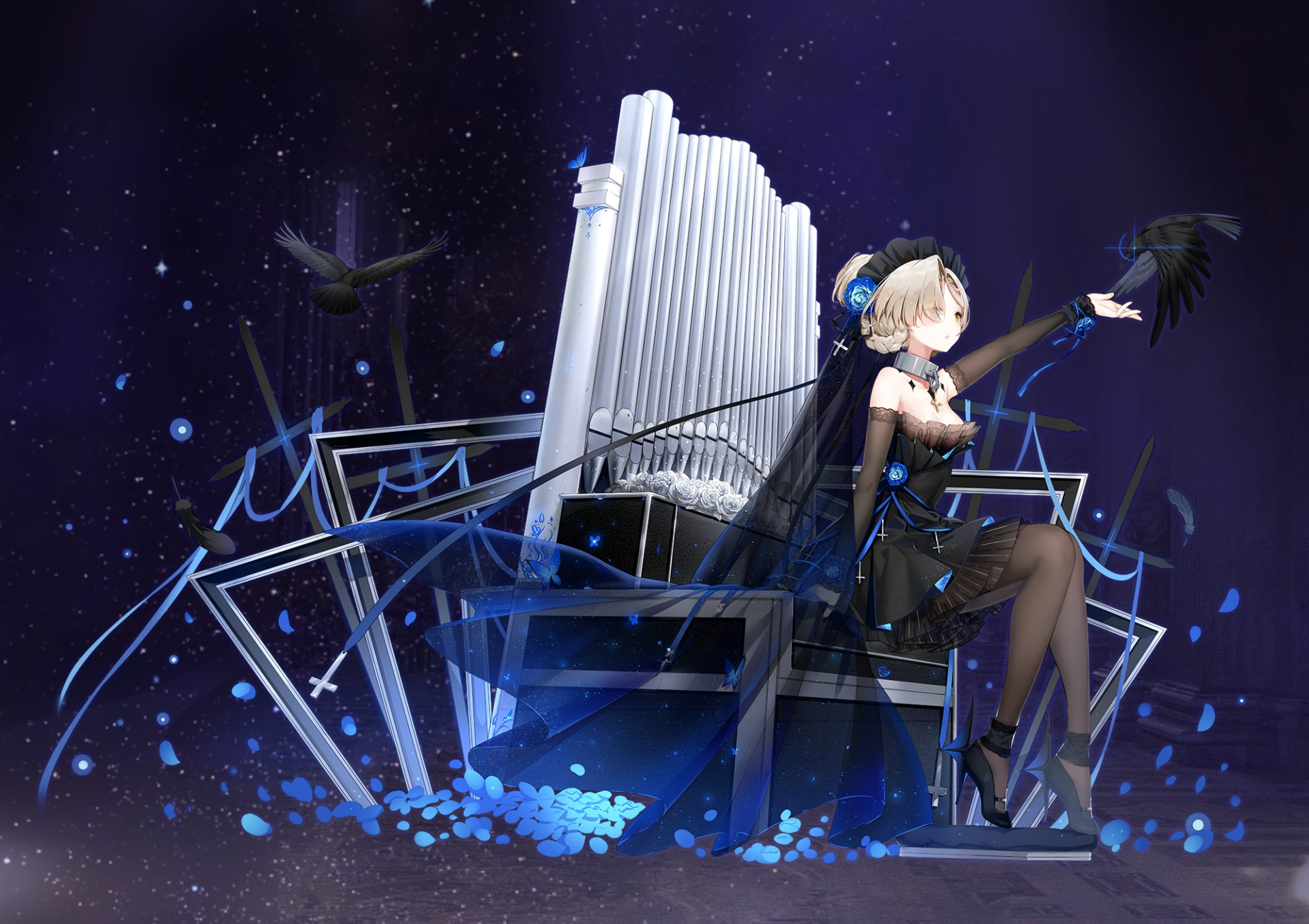 Download White Hair Black Dress Sheffield (Azur Lane) Anime Azur Lane ...