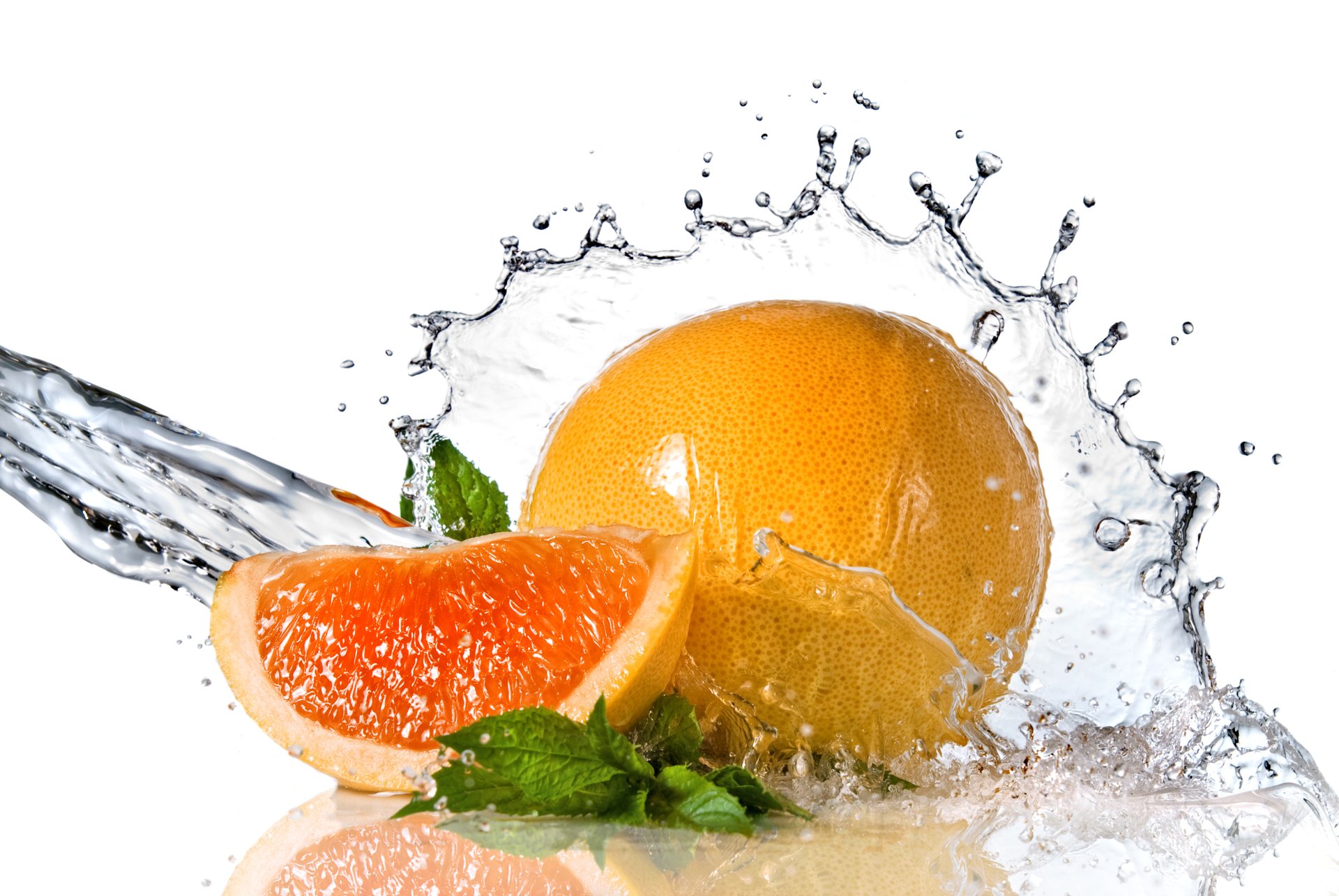 Download Orange (Fruit) Water Splash Food Orange (Color) HD Wallpaper
