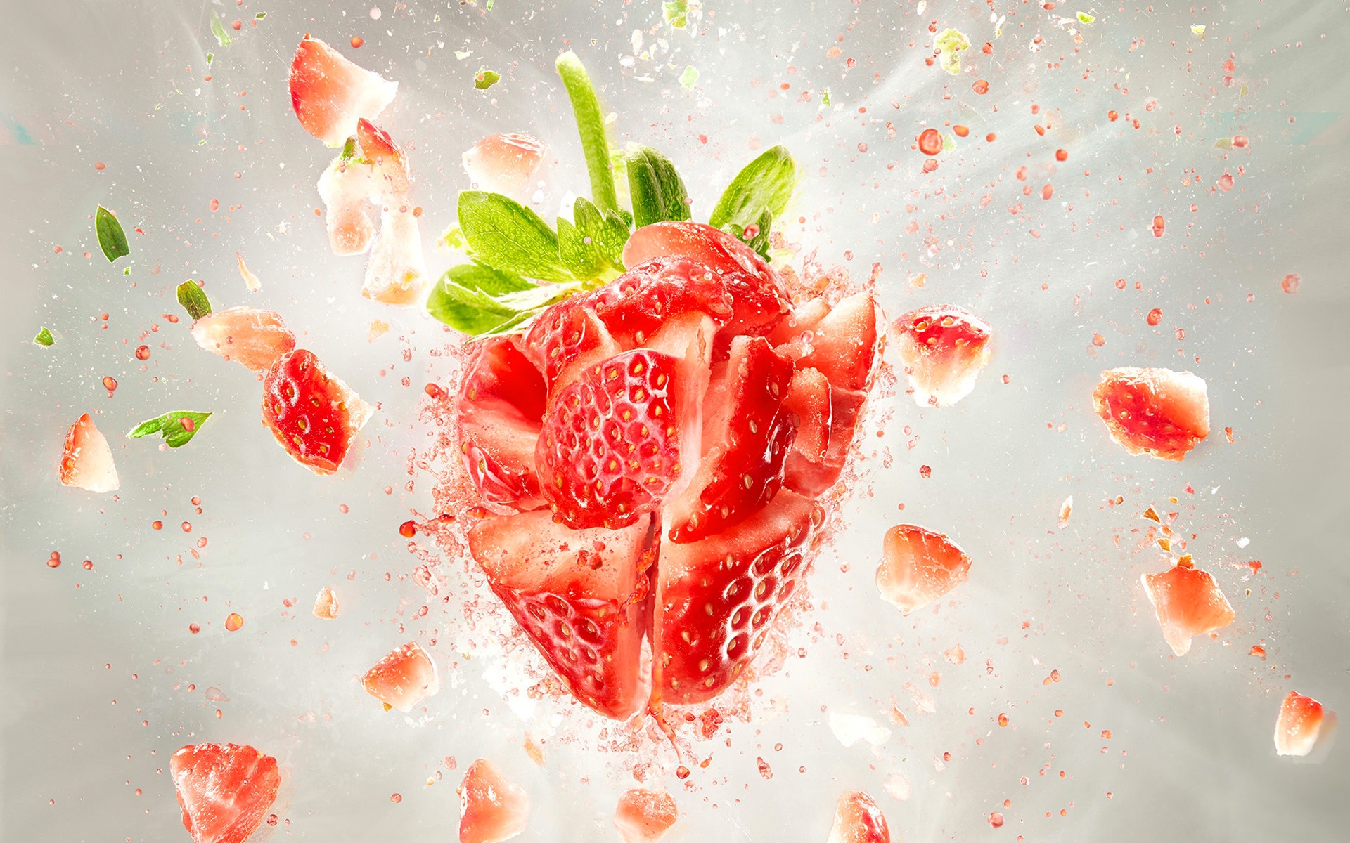 Download Berry Explosion Food Strawberry HD Wallpaper