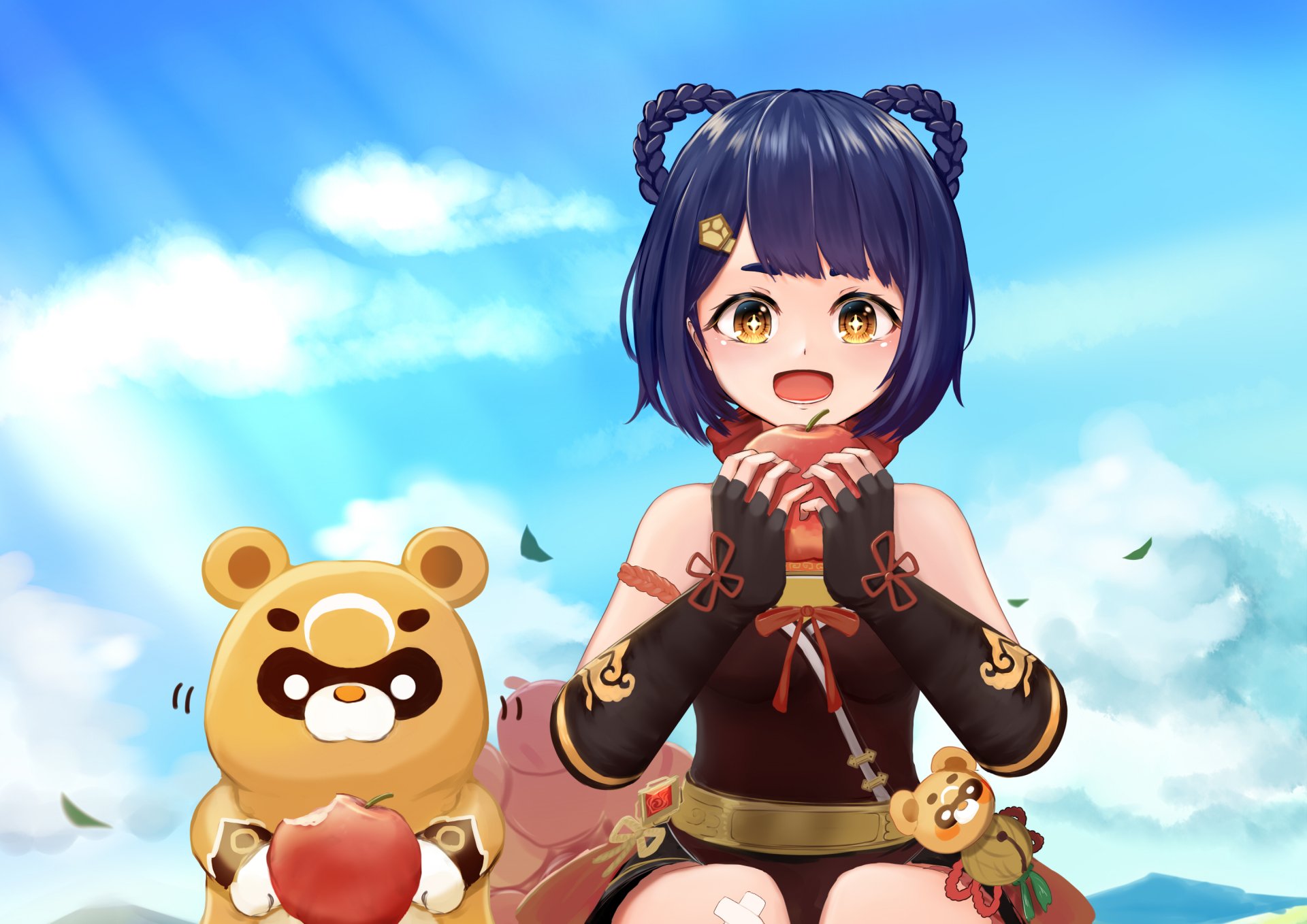 Download Guoba (Genshin Impact) Xiangling (Genshin Impact) Video Game Genshin Impact HD ...