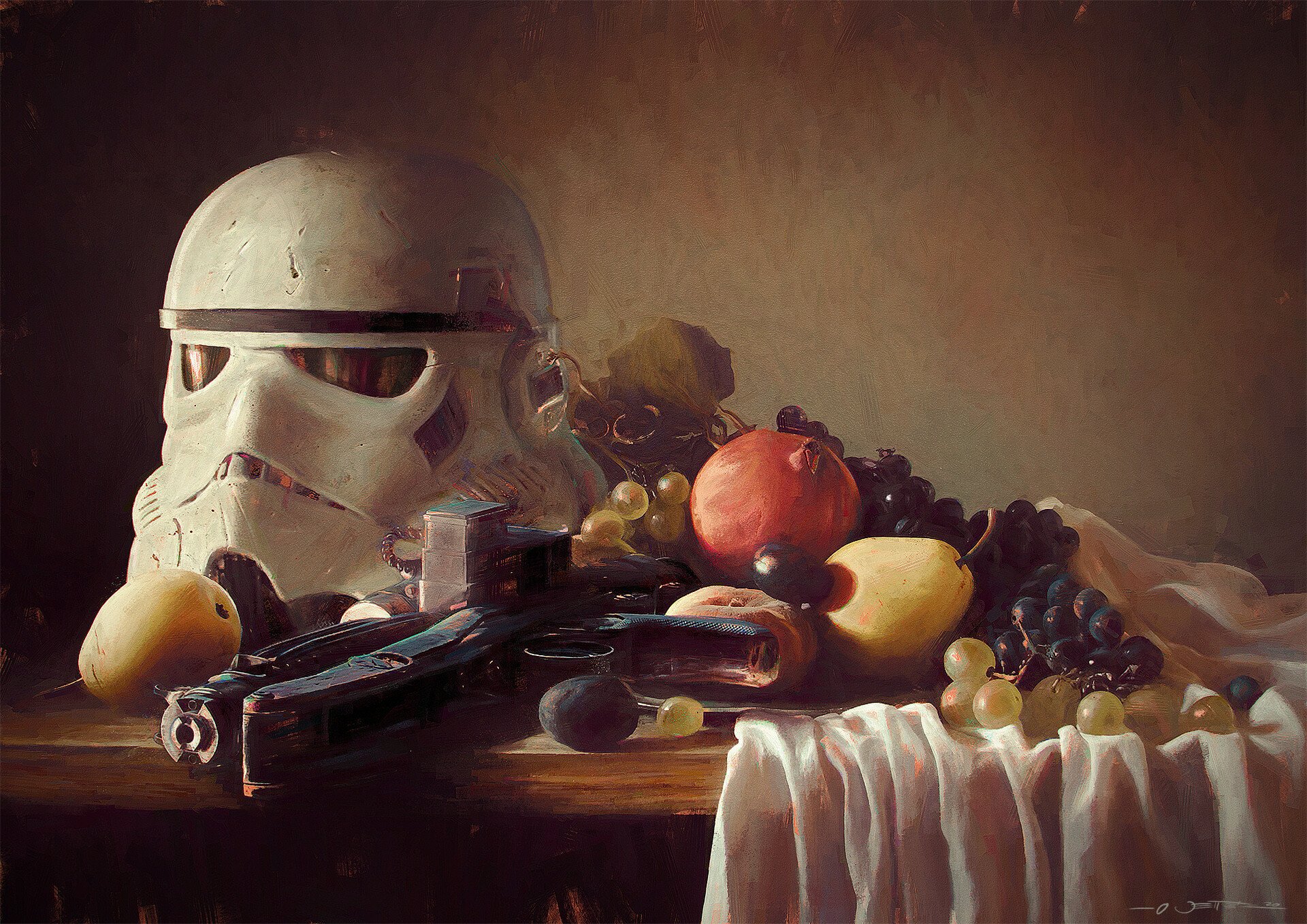 Galactic Still Life: Stormtrooper Helmet & Blaster — HD Star Wars ...
