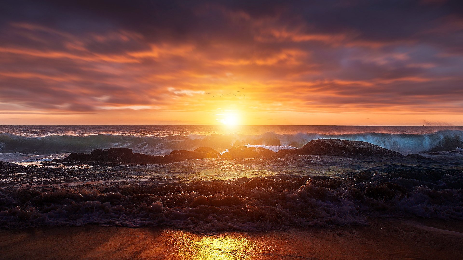 Beautiful sunset by Nikos23 | 1920x1080 | Wallpaper Abyss