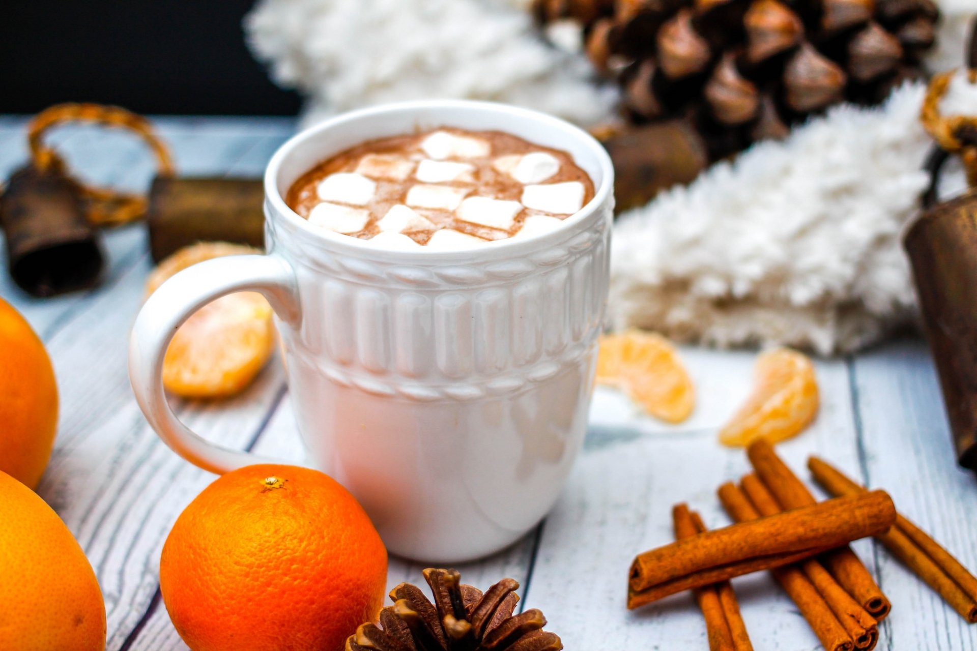 Download Marshmallow Still Life Cup Drink Mandarin Cinnamon Food Hot ...