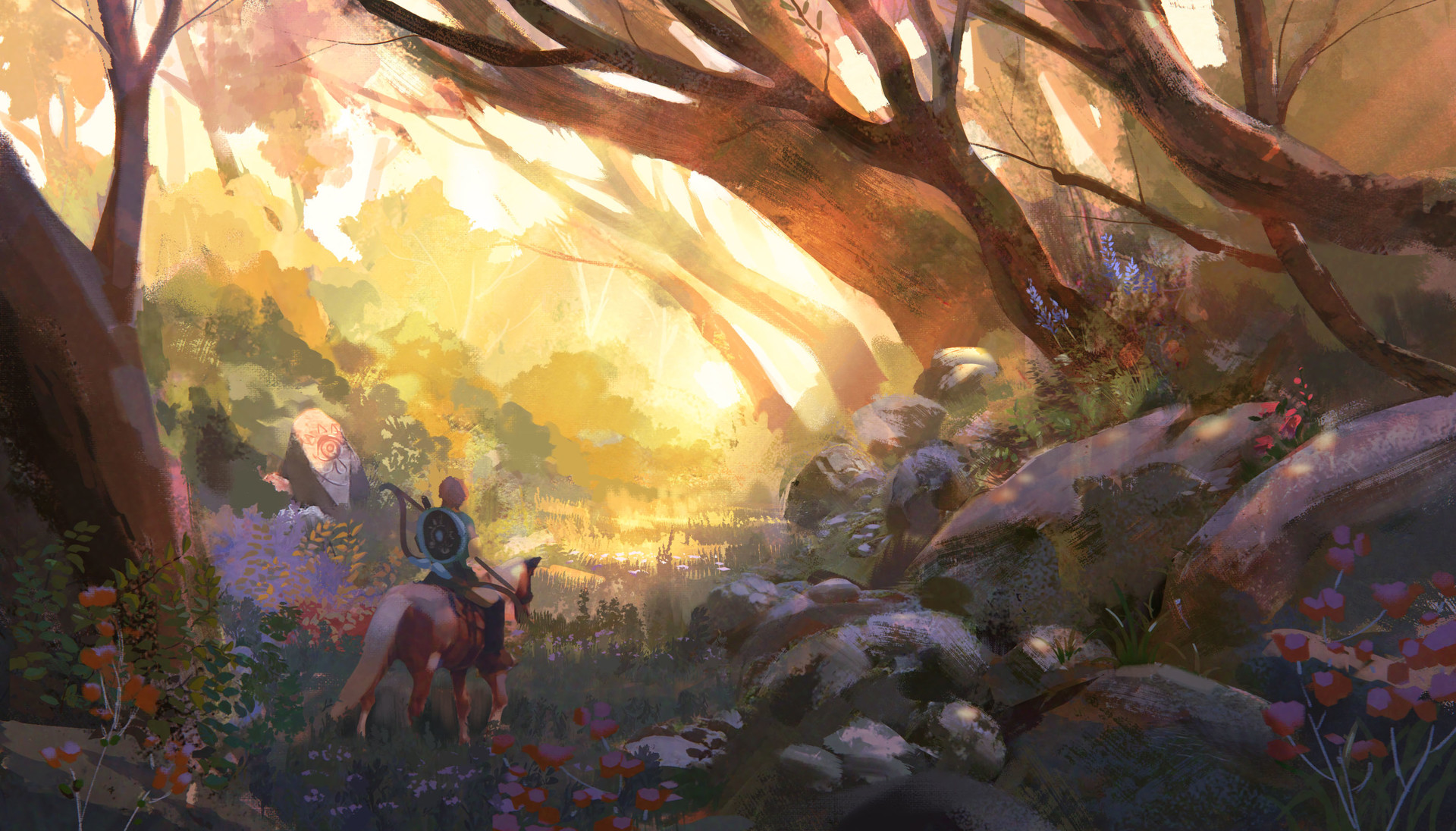Breath of the Wild HD: Majestic Forest Adventure Wallpaper by Joanne Tran