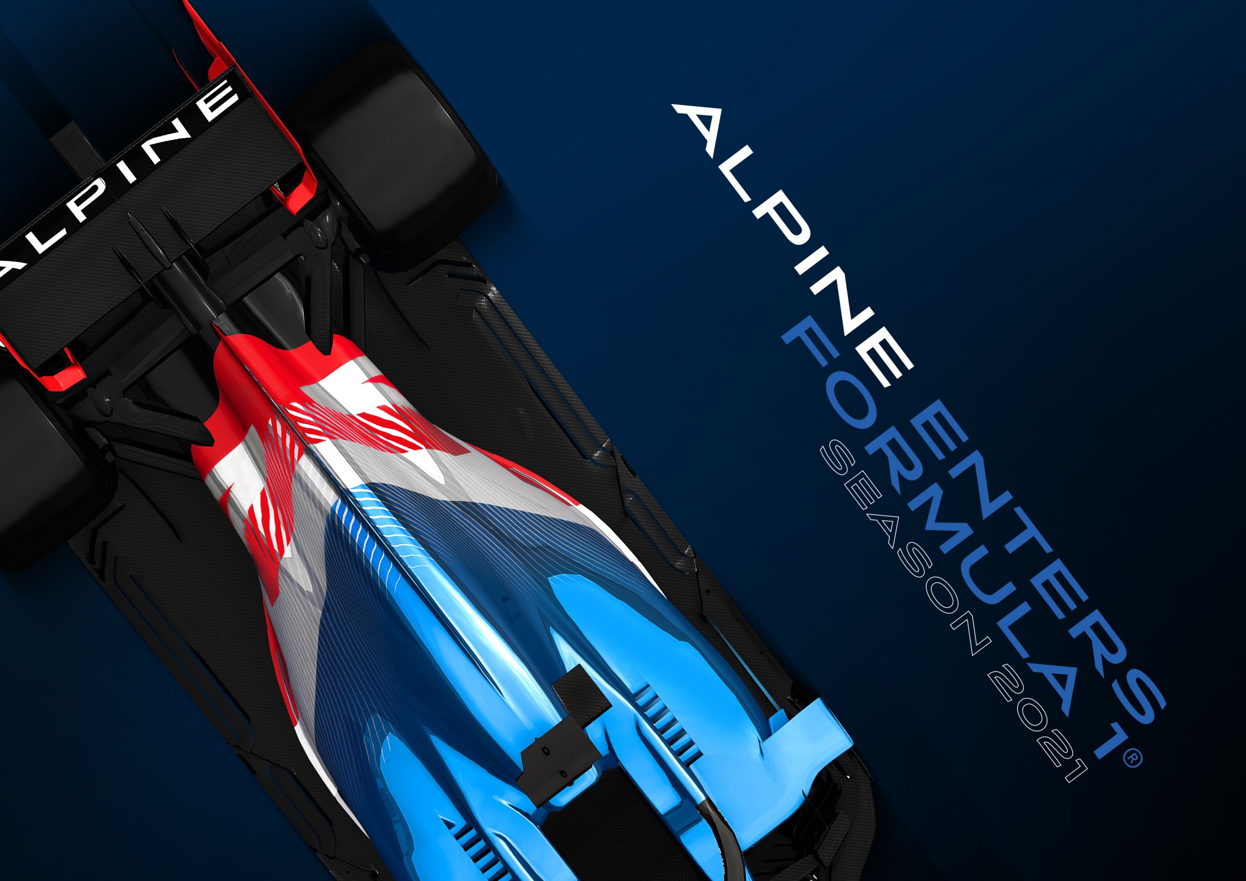Download F1 Sports Alpine Race Car HD Wallpaper