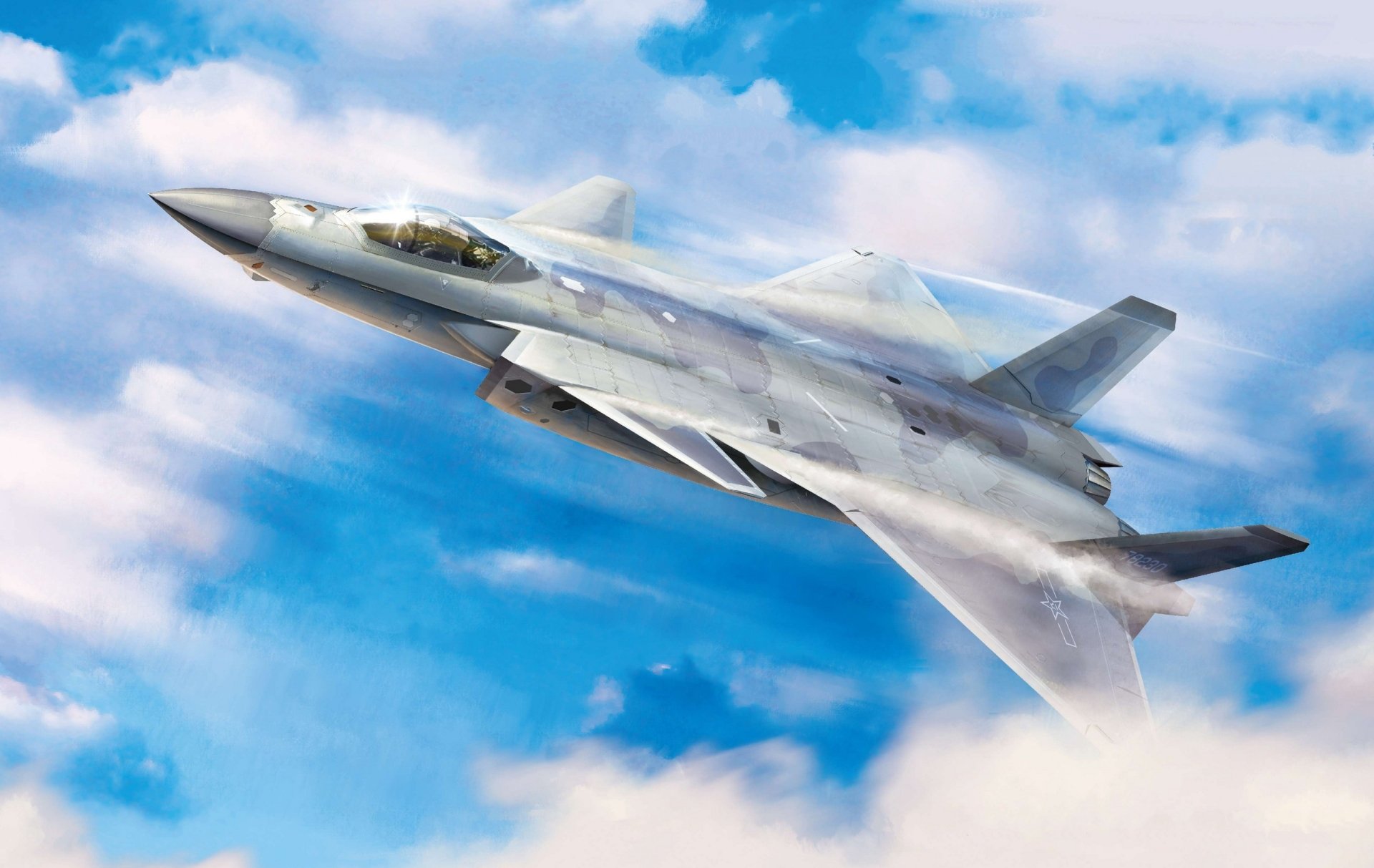 Download Warplane Aircraft Jet Fighter Military Chengdu J-20 HD Wallpaper